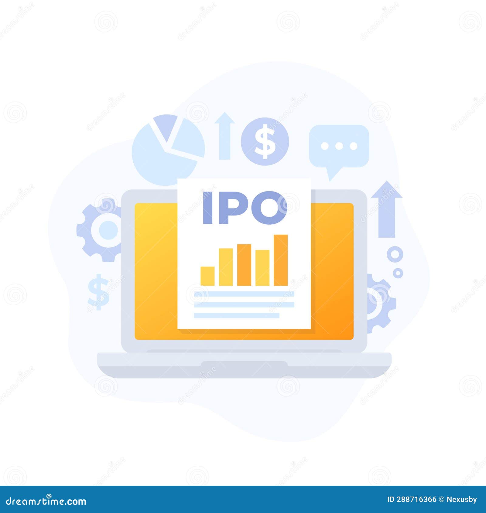 IPO, Initial Public Offering Vector Illustration Stock Vector ...