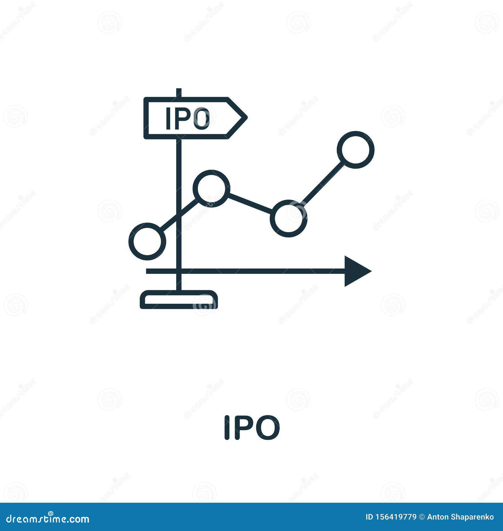 Ipo Outline Icon. Thin Style Design from Startup Icons Collection Stock ...