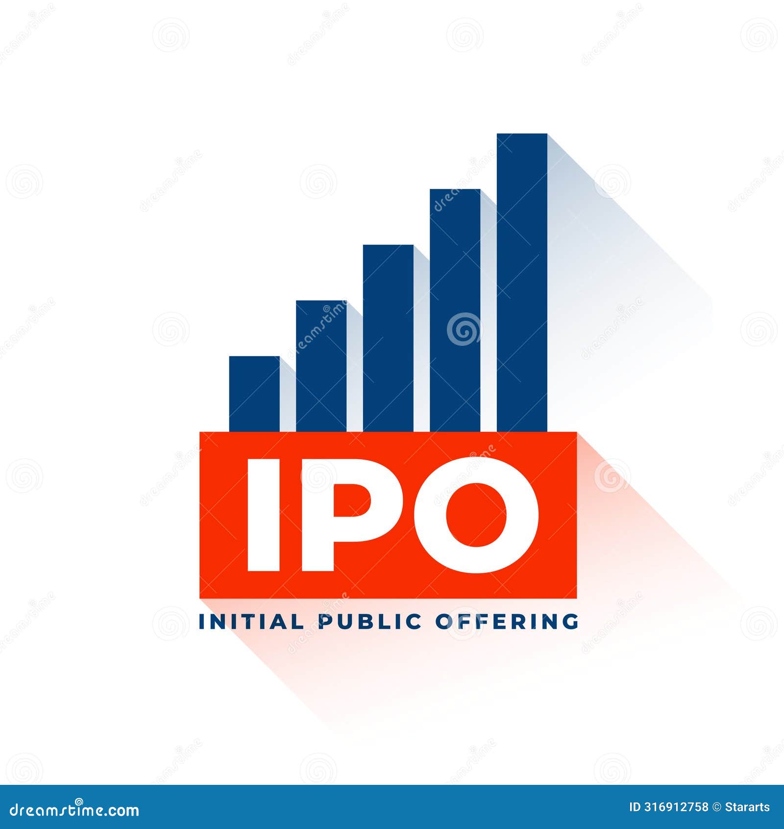 Ipo Share Market Concept Background with Financial Graph Stock Vector ...