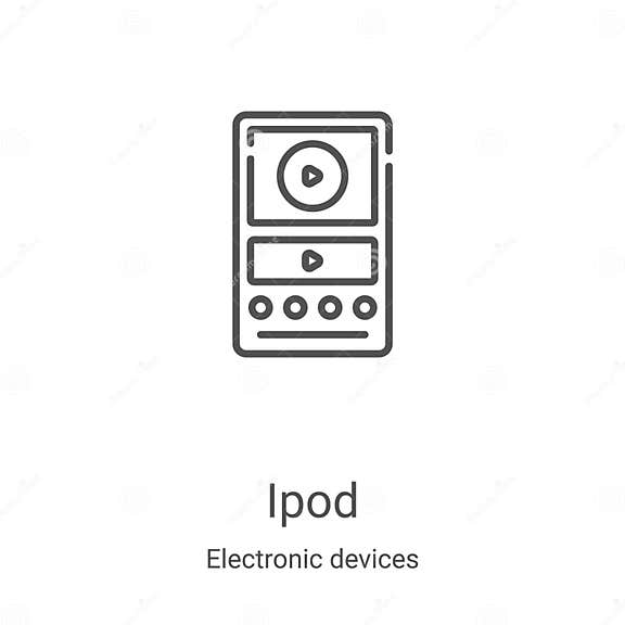 Ipod Icon Vector from Electronic Devices Collection. Thin Line Ipod ...