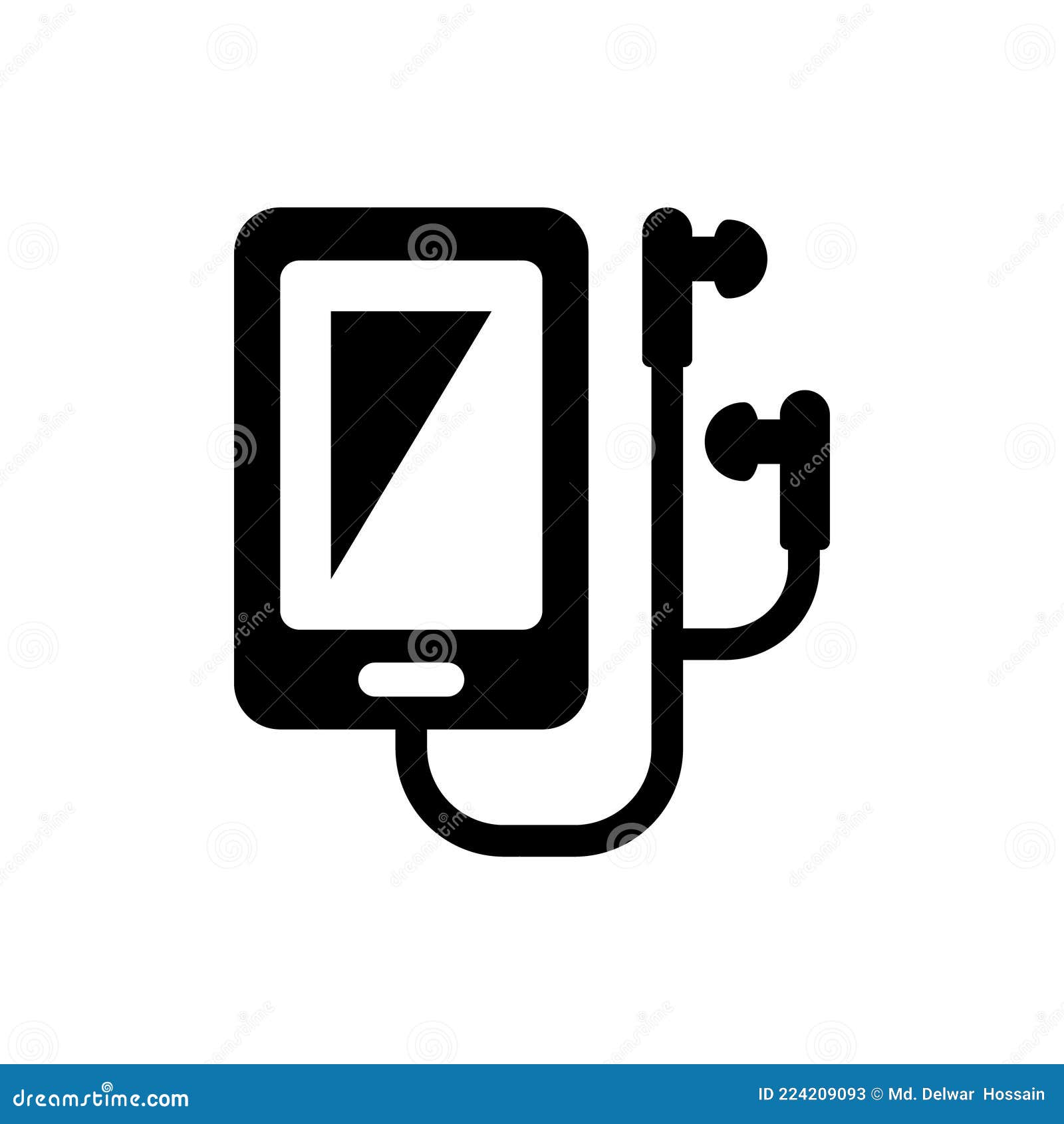 Ipod icon stock vector. Illustration of ipod, illustrations - 224209093