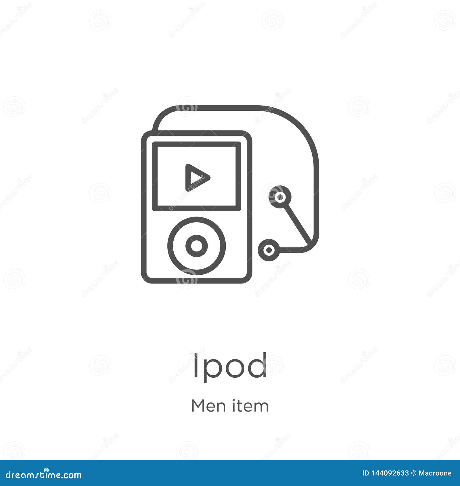 Ipod Icon Vector from Men Item Collection. Thin Line Ipod Outline Icon ...