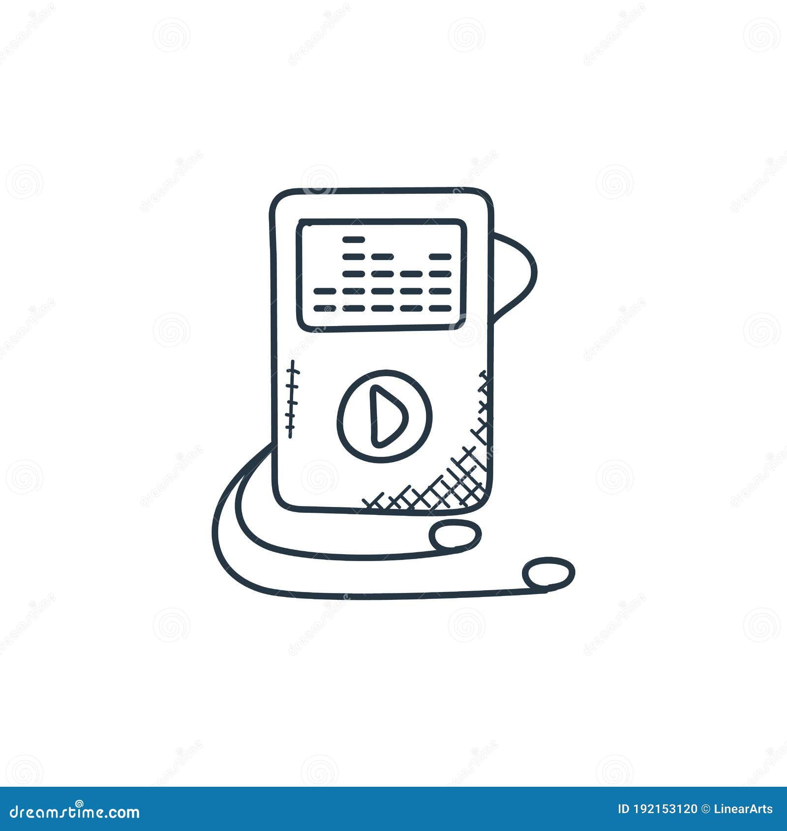 Ipod Icon Vector from Music Concept. Thin Line Illustration of Ipod ...