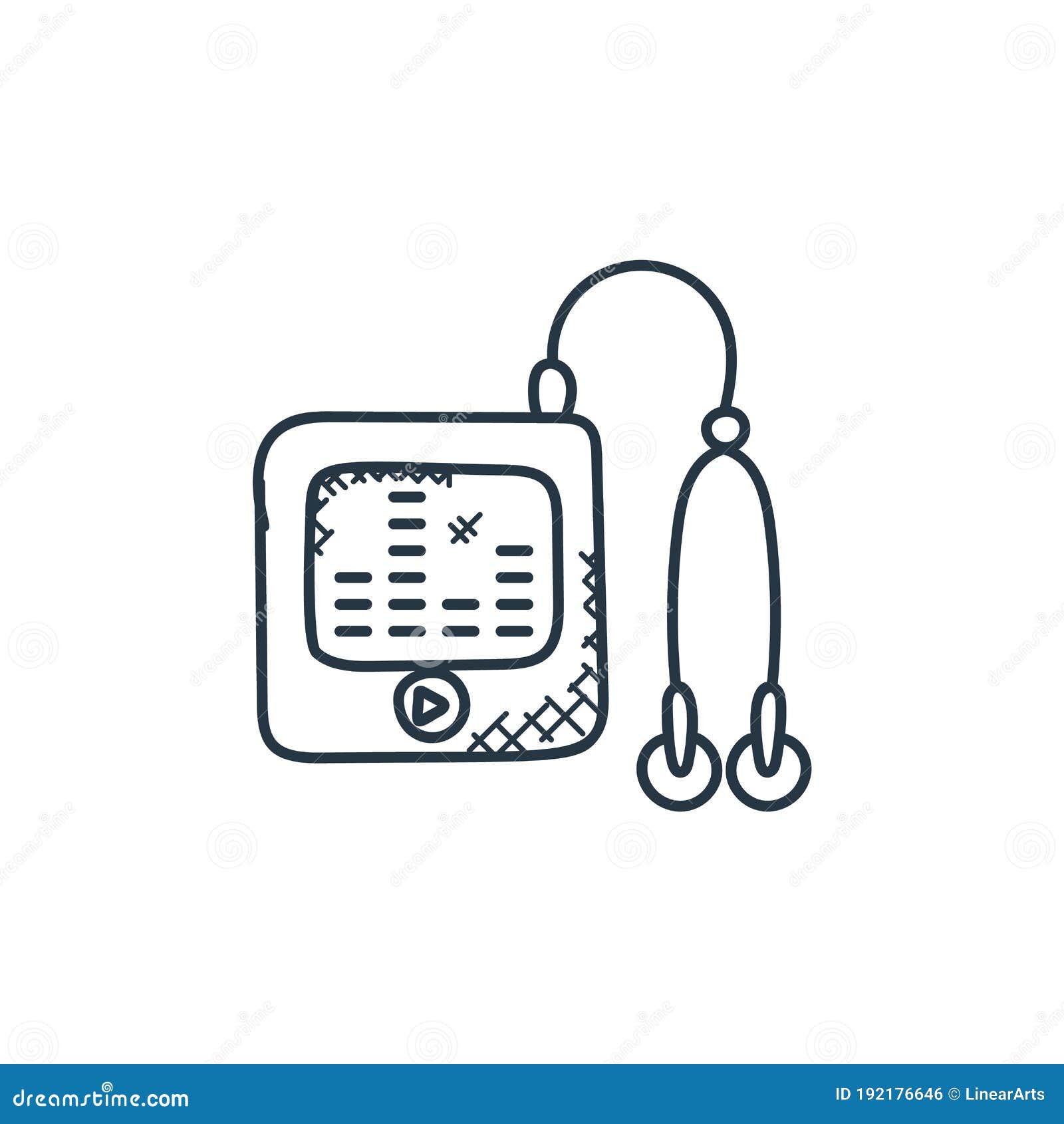 Ipod Icon Vector from Music Concept. Thin Line Illustration of Ipod ...