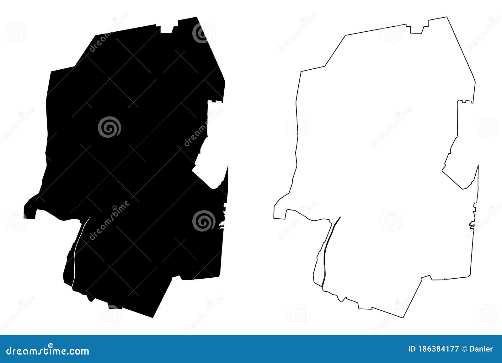 Ipoh City Malaysia, Perak State Map Vector Illustration, Scribble ...