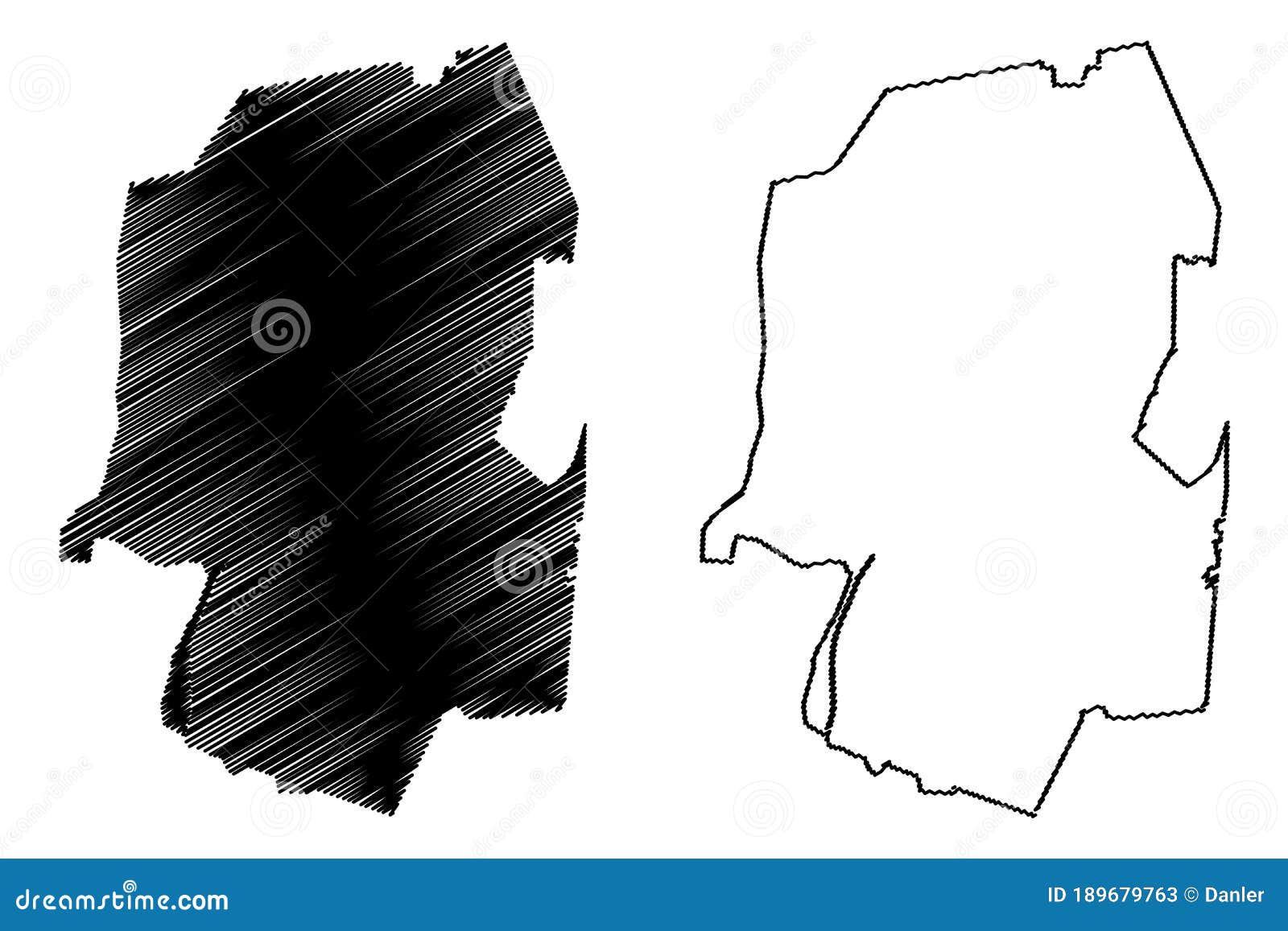 Ipoh City Malaysia, Perak State Map Vector Illustration, Scribble ...