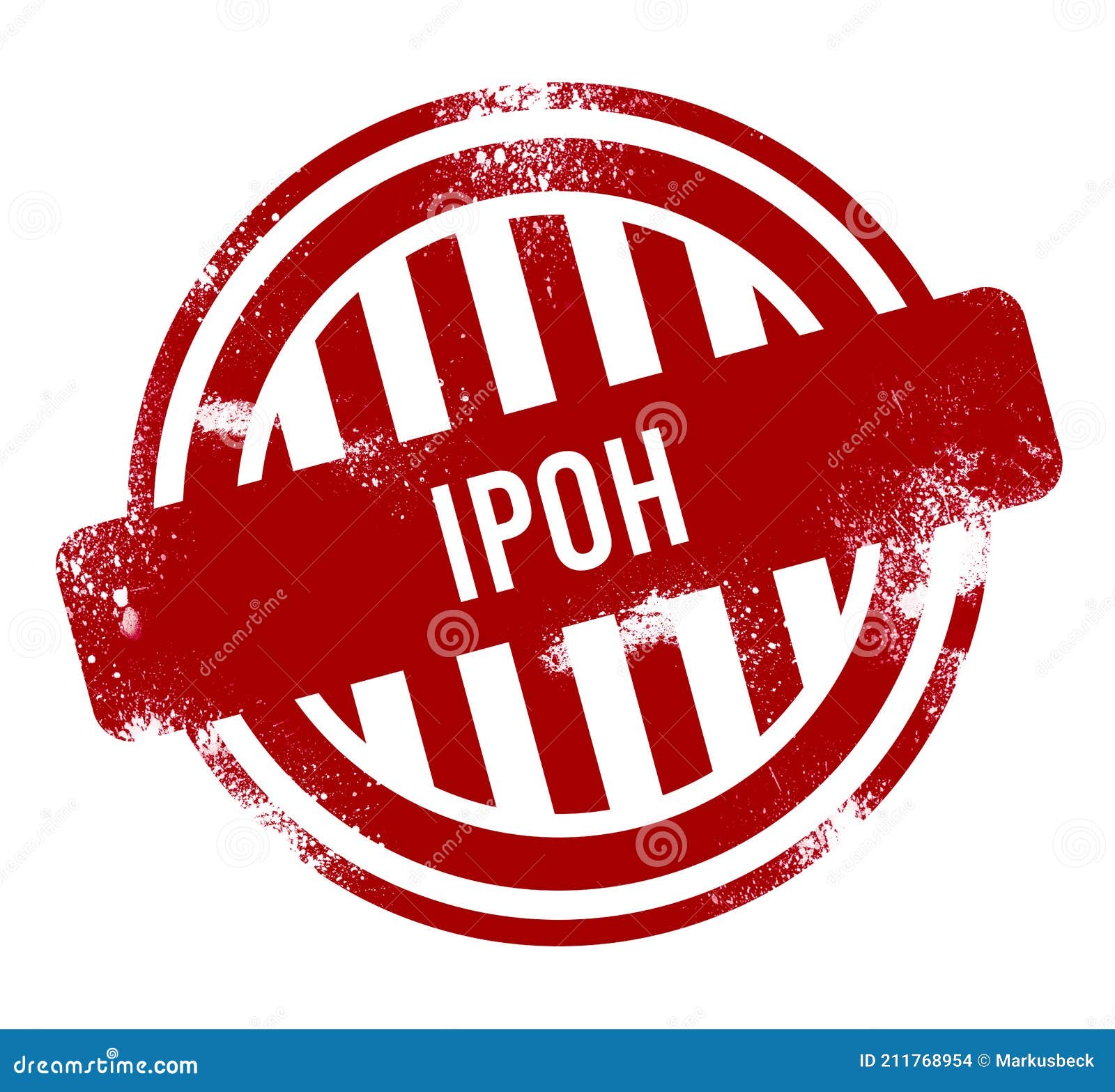 Ipoh - Red Grunge Button, Stamp Stock Illustration - Illustration of ...