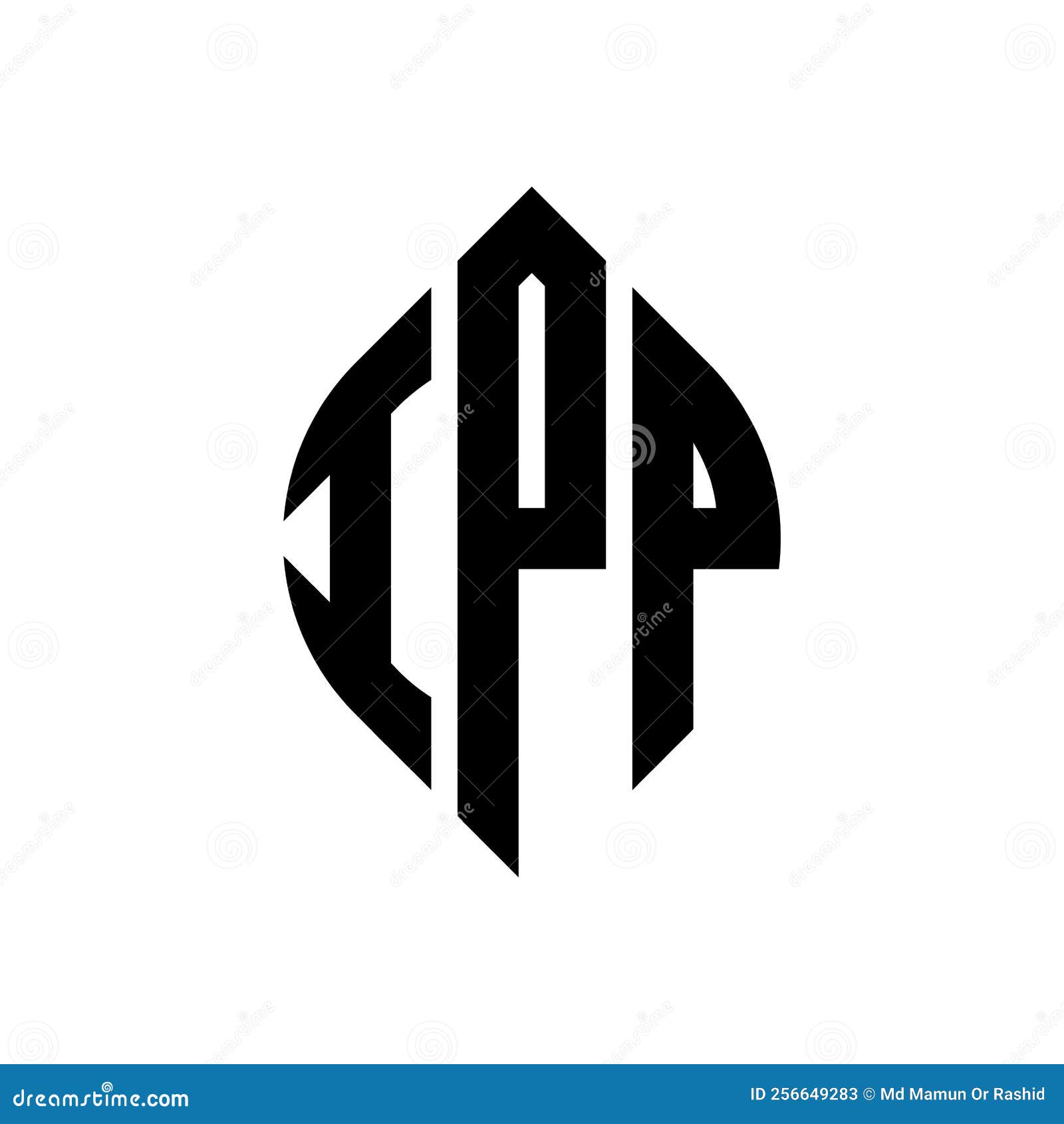 IPP Circle Letter Logo Design with Circle and Ellipse Shape. IPP ...