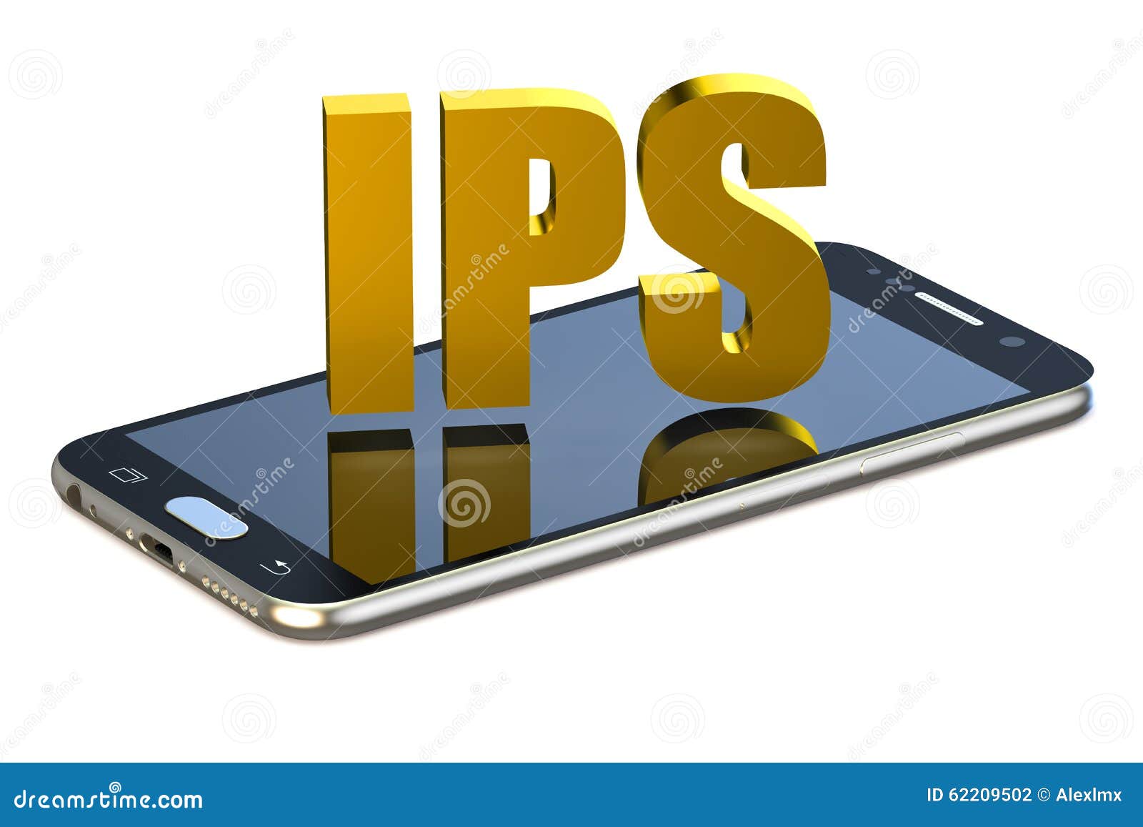 IPS Concept with Smartphone Stock Illustration - Illustration of modern ...