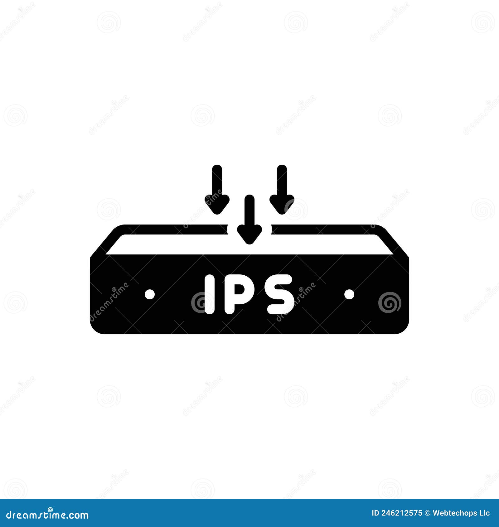 Black Solid Icon for Ips, Management and Network Stock Vector ...
