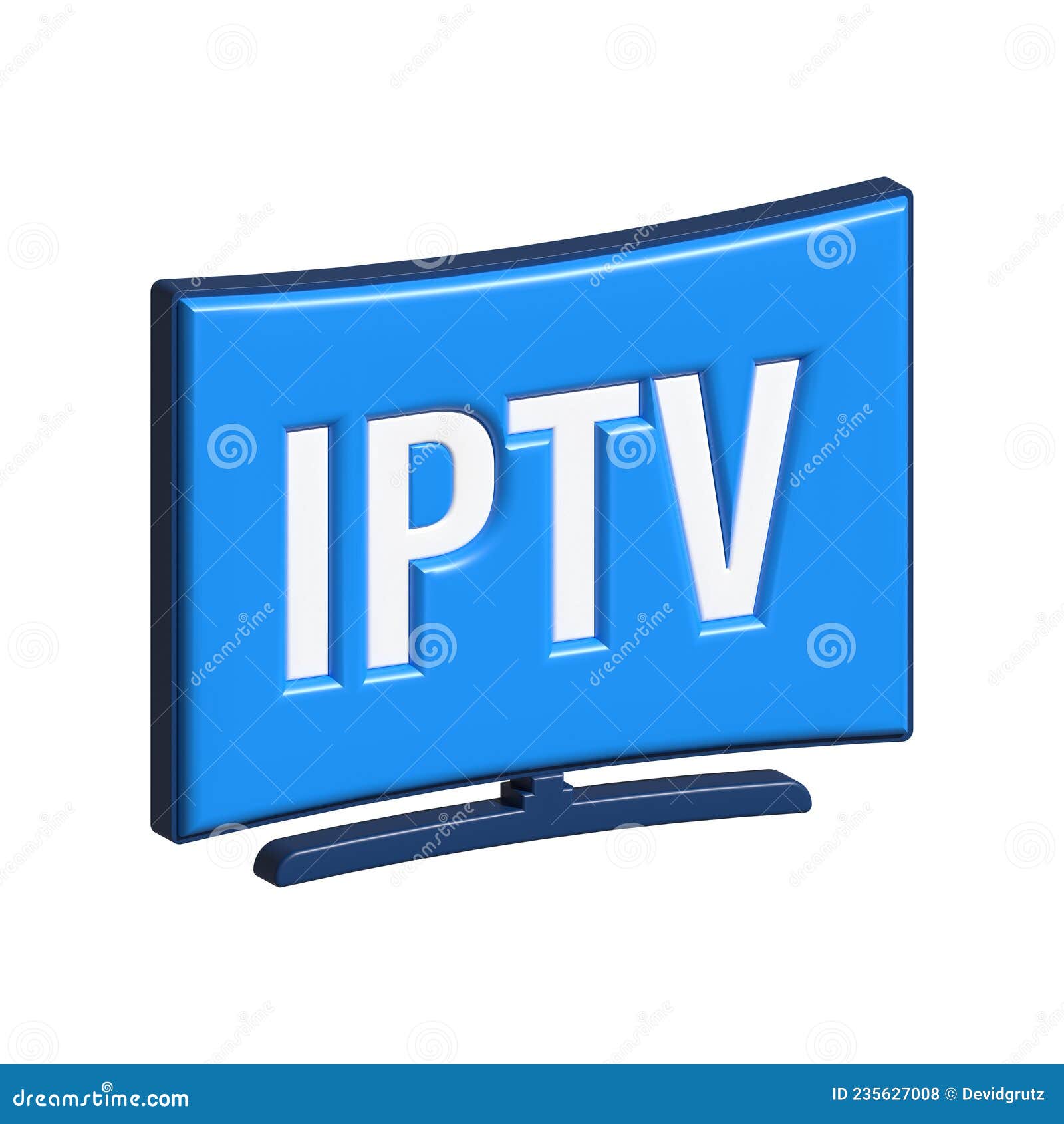 Iptv Badge, Icon, Logo 3D Stock Illustration Stock Illustration ...