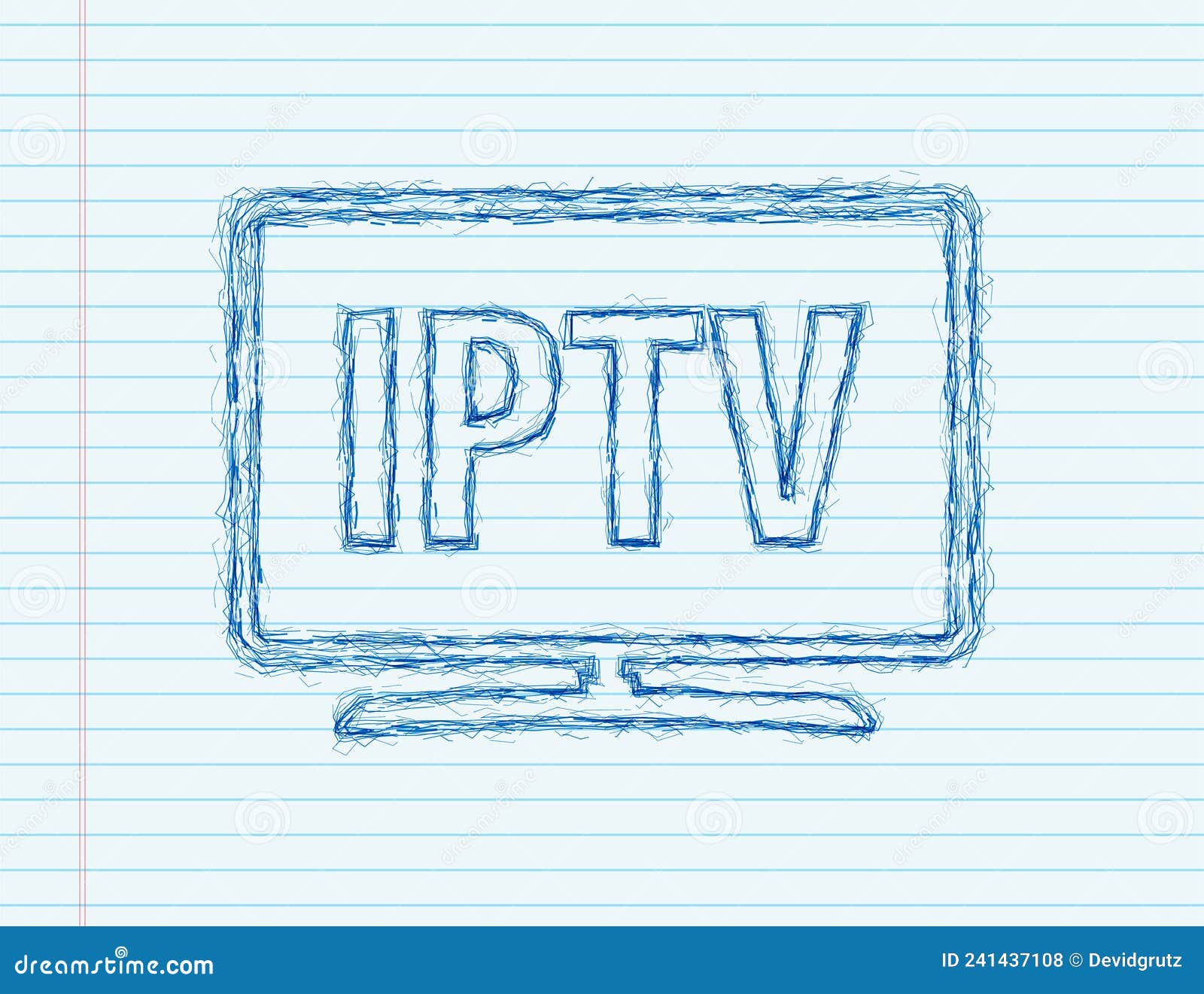 Iptv Badge, Icon, Logo. Sketch Icon. Vector Stock Illustration. Stock ...