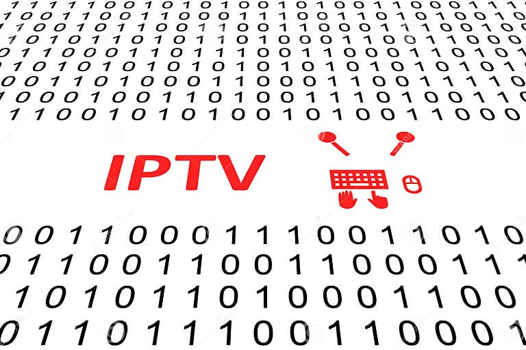 IPTV Concept Binary Code 3d Stock Illustration - Illustration of ...