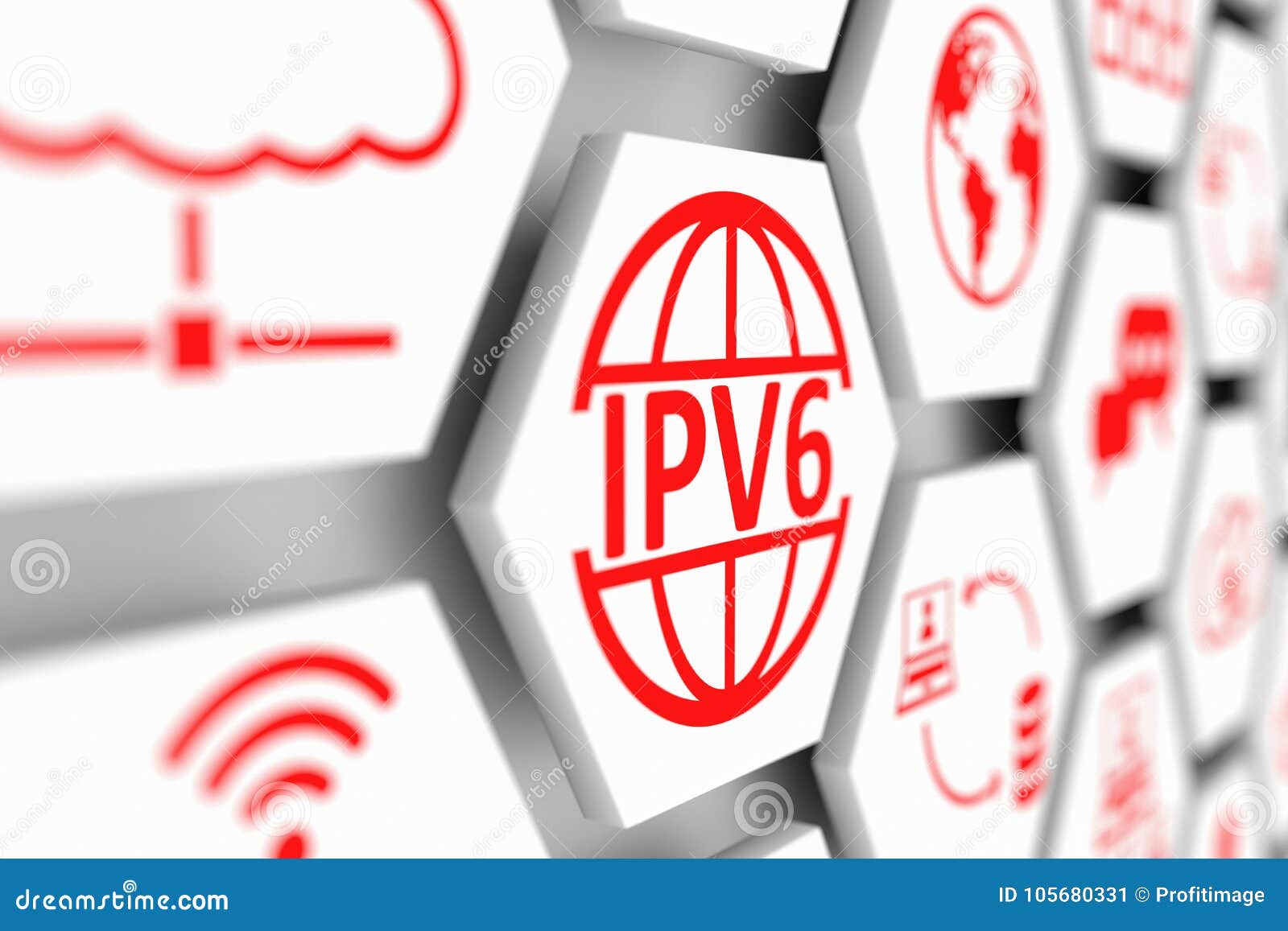 IPV6 concept stock illustration. Illustration of cell - 105680331