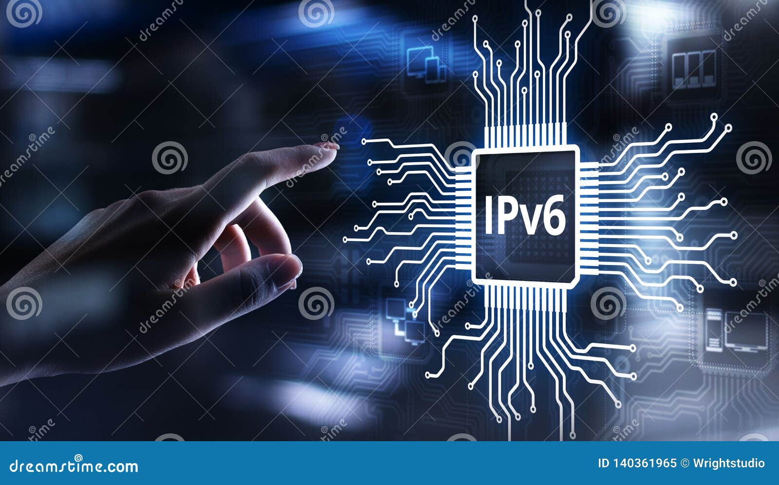 Ipv6 Network Protocol Standard Internet Communication Concept on ...