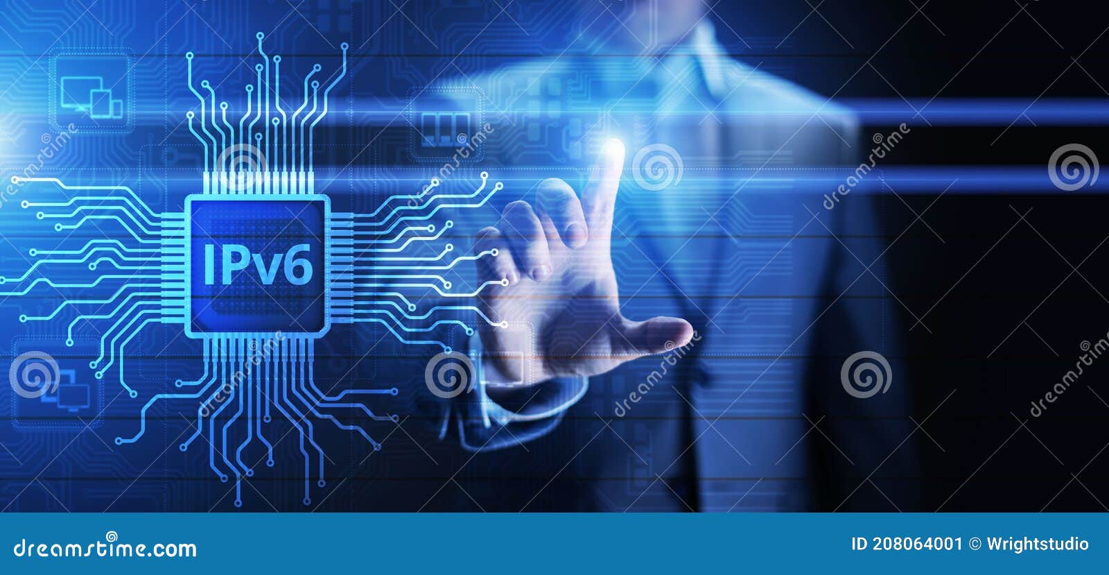 Ipv6 Network Protocol Standard Internet Communication Concept on ...