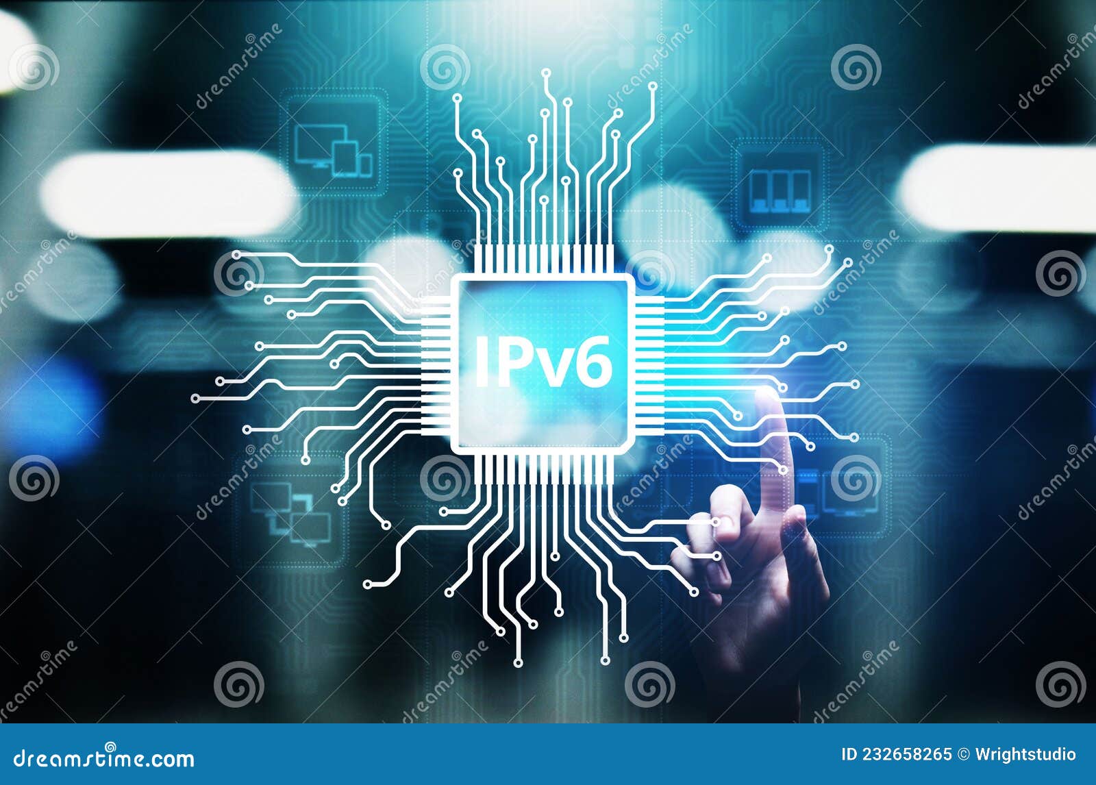 Ipv6 Network Protocol Standard Internet Communication Concept on ...