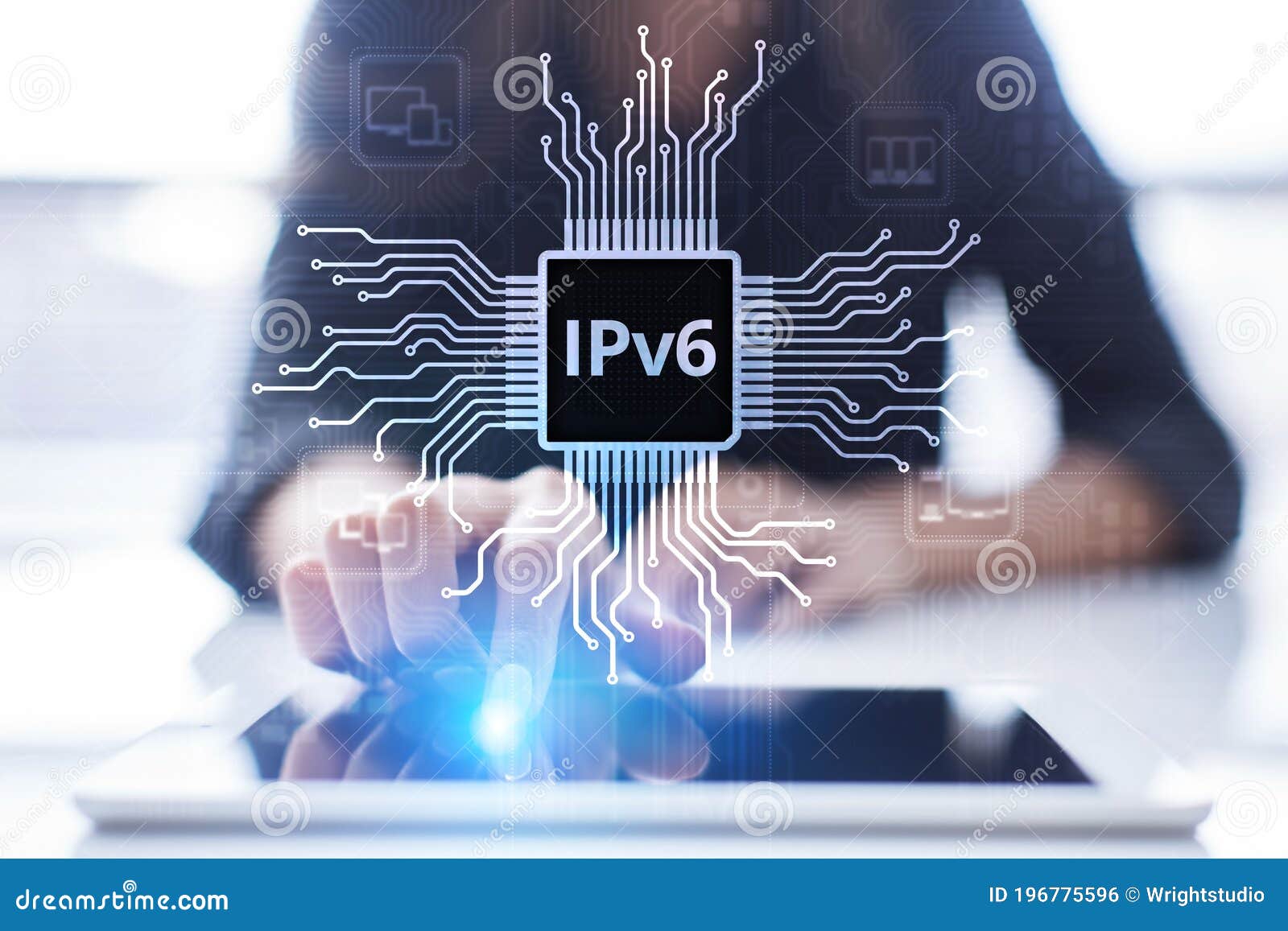 Ipv6 Network Protocol Standard Internet Communication Concept on ...