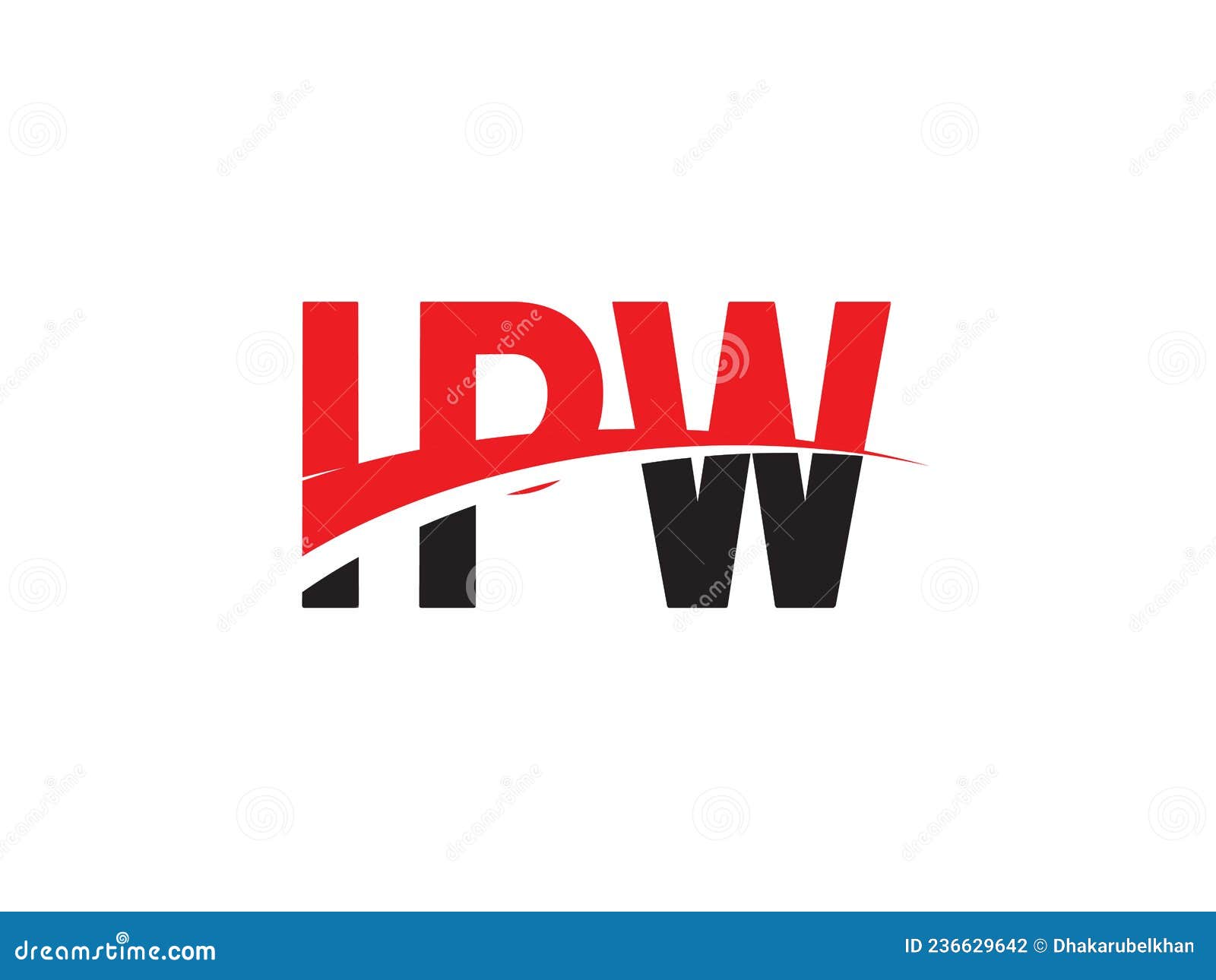 IPW Letter Initial Logo Design Vector Illustration Stock Vector ...