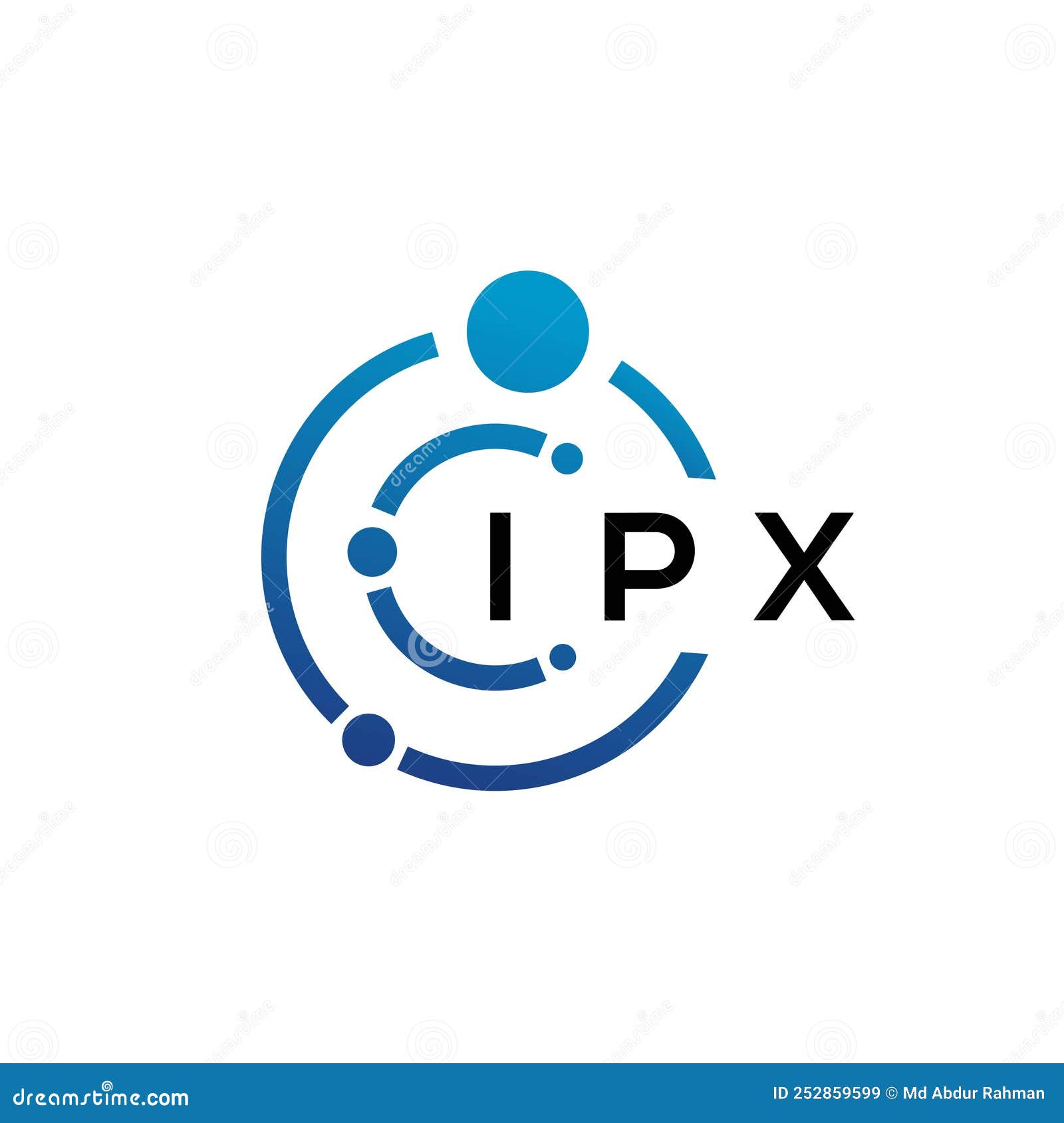 IPX Letter Technology Logo Design on White Background. IPX Creative ...