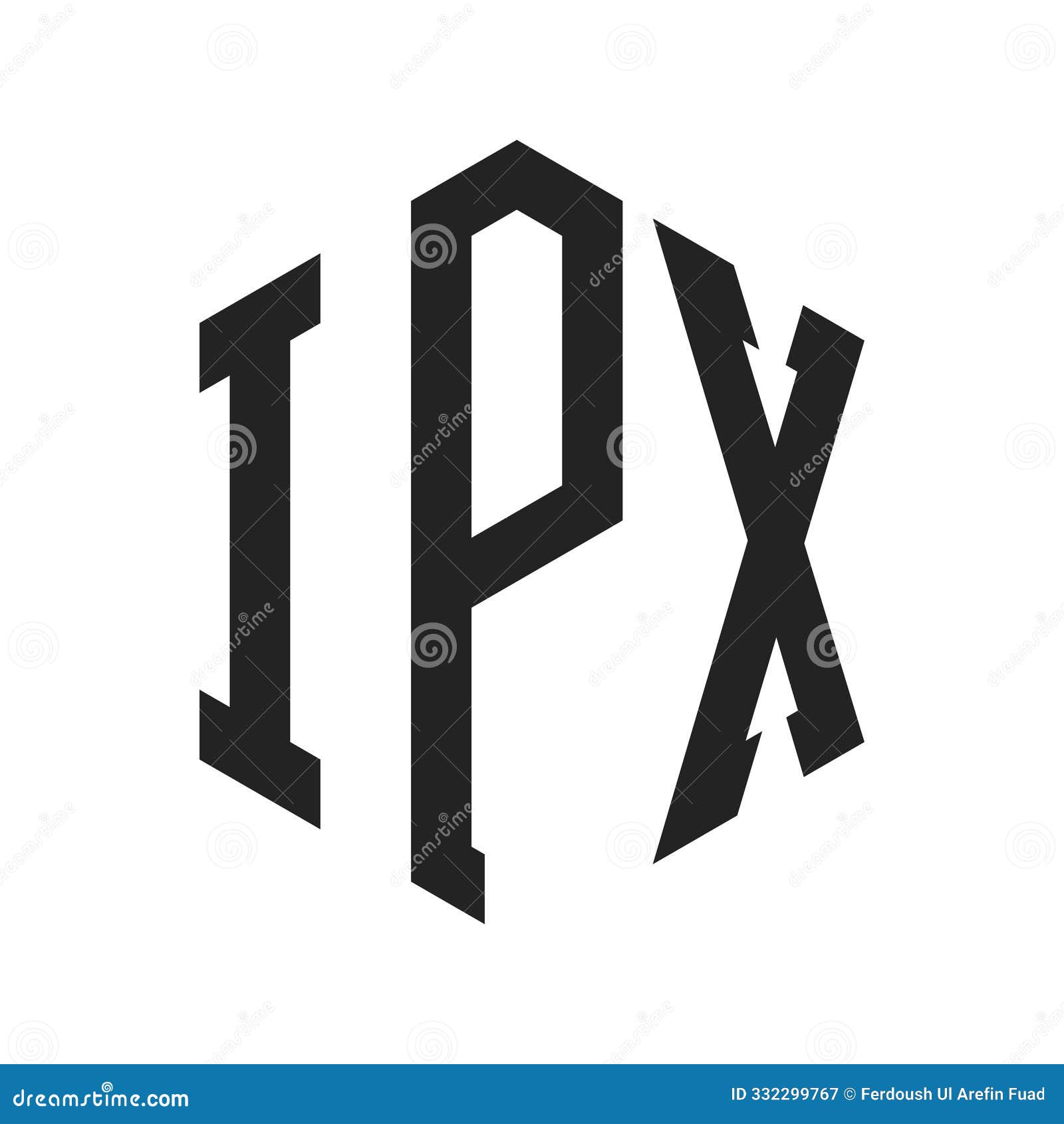 IPX Logo Design. Initial Letter IPX Monogram Logo Using Hexagon Shape ...