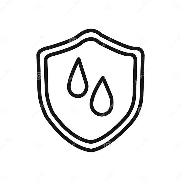 Ipx5 Waterproof Icon Linear Graphics Set Vector Stock Illustration ...