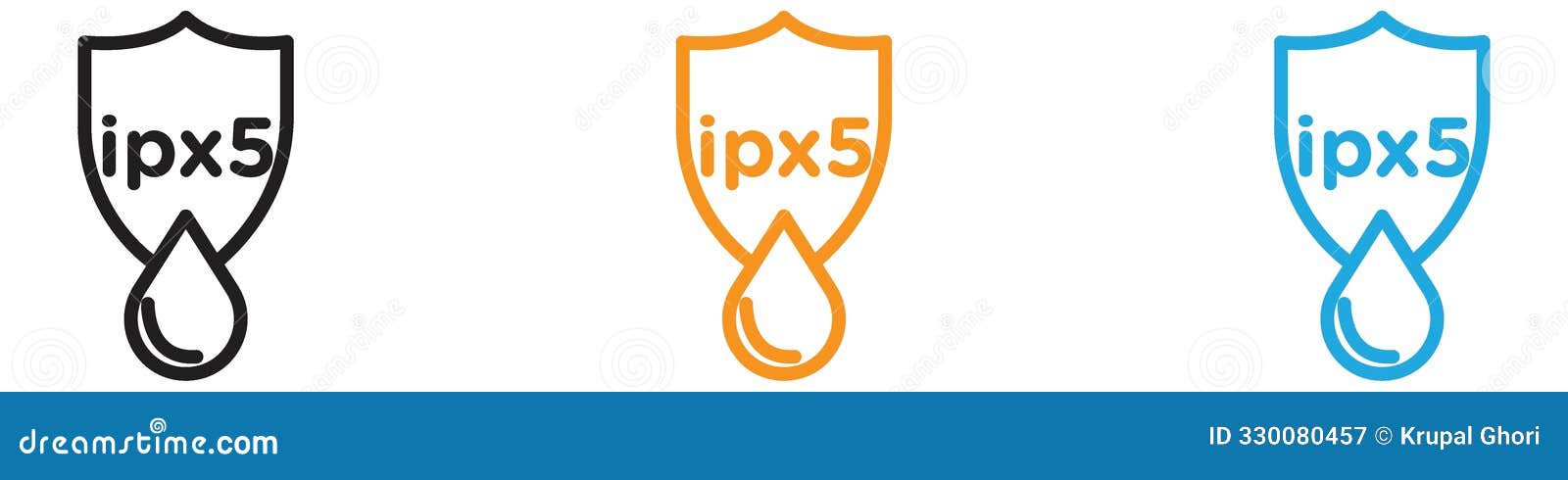 Ipx5 Waterproof Vector Logo Set Collection for Web App Ui Stock ...
