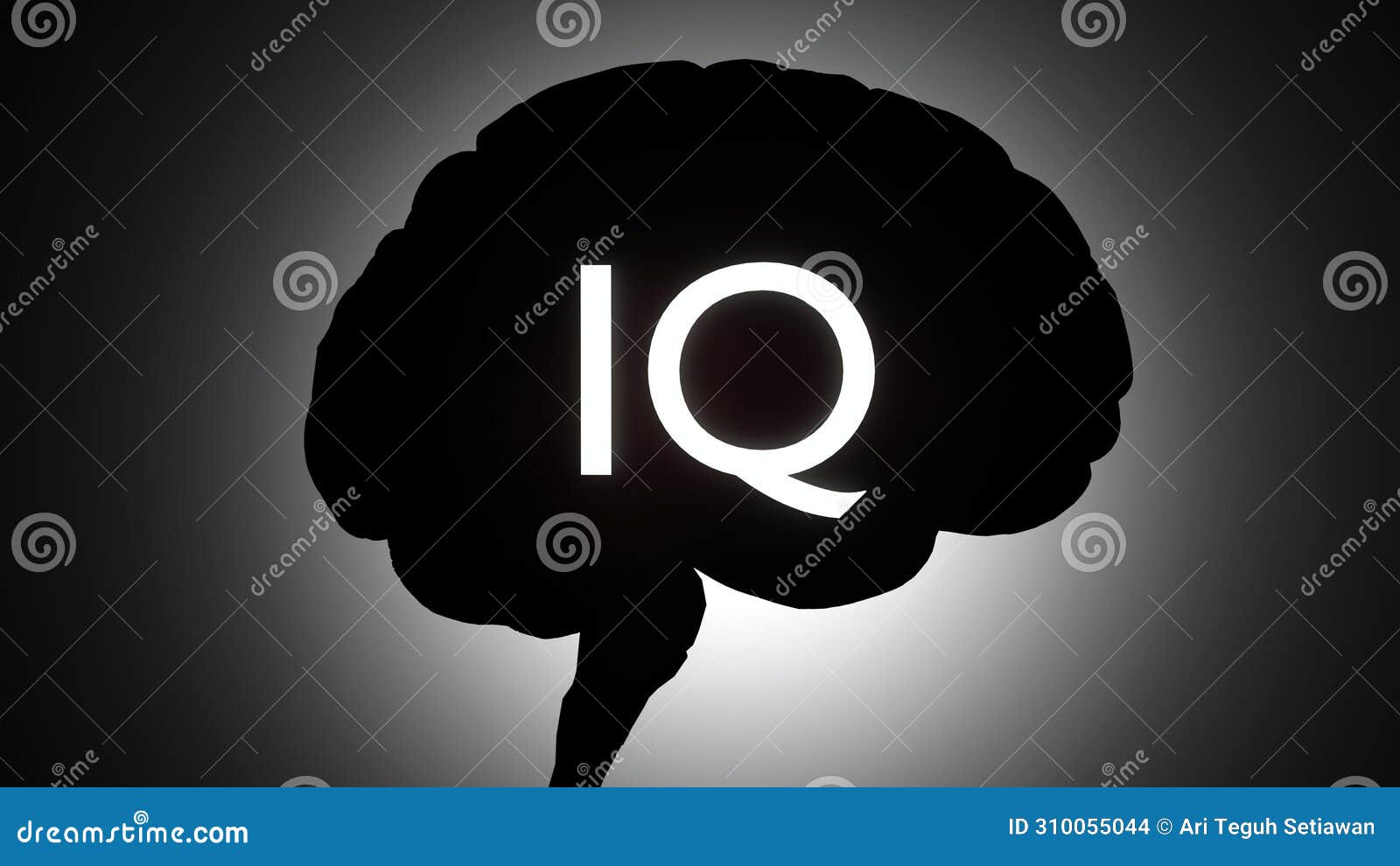IQ or Brain Intelligence To Brain Structure Stock Illustration ...