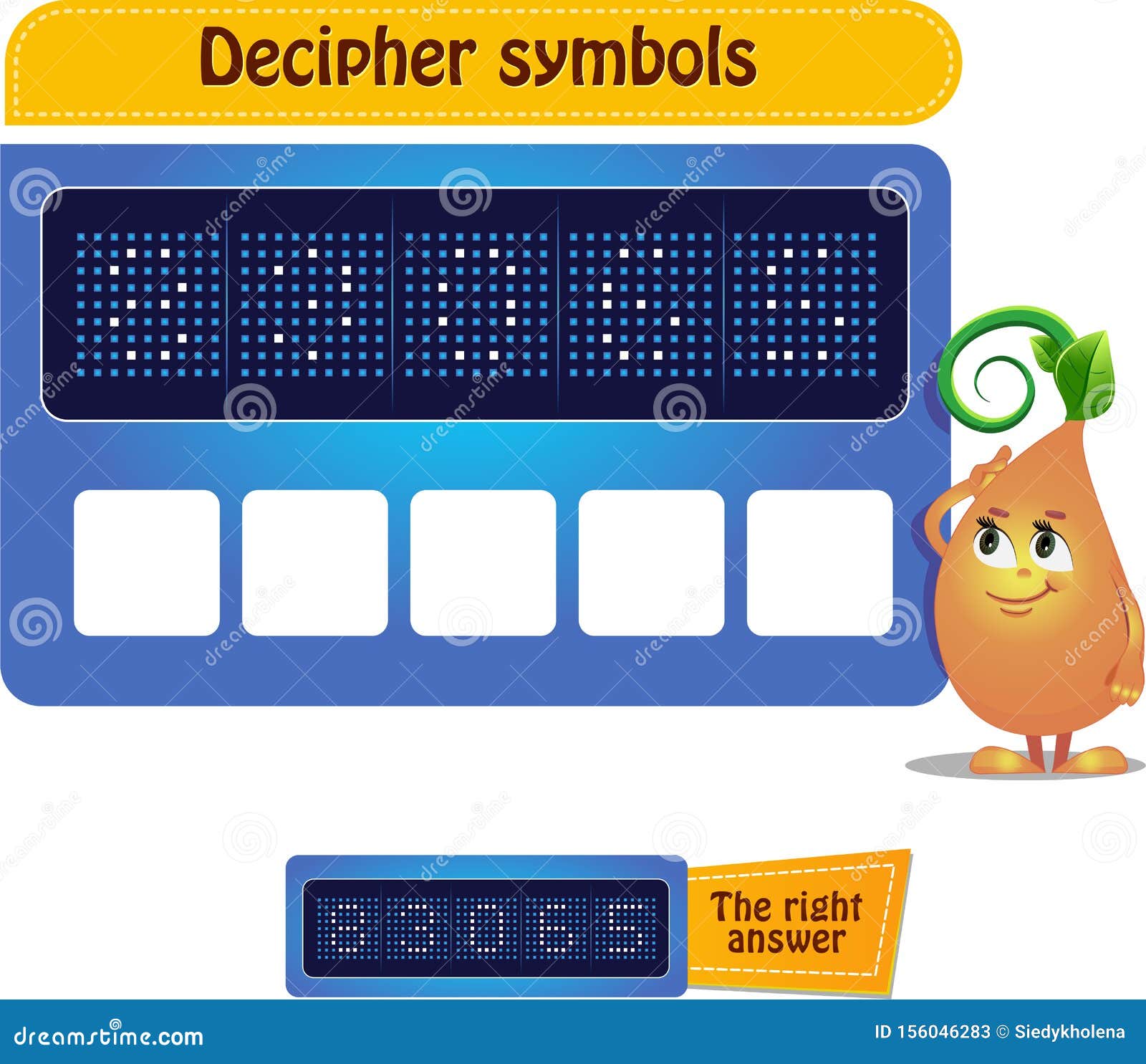 Iq Decipher Symbols Visual Game Stock Illustration - Illustration of ...