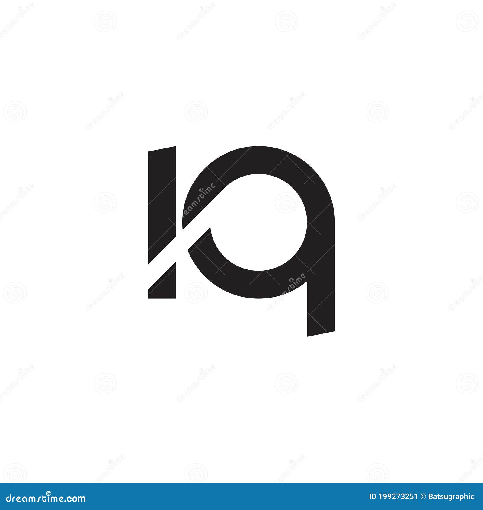 Iq Initial Letter Vector Logo Icon Stock Vector - Illustration of ...