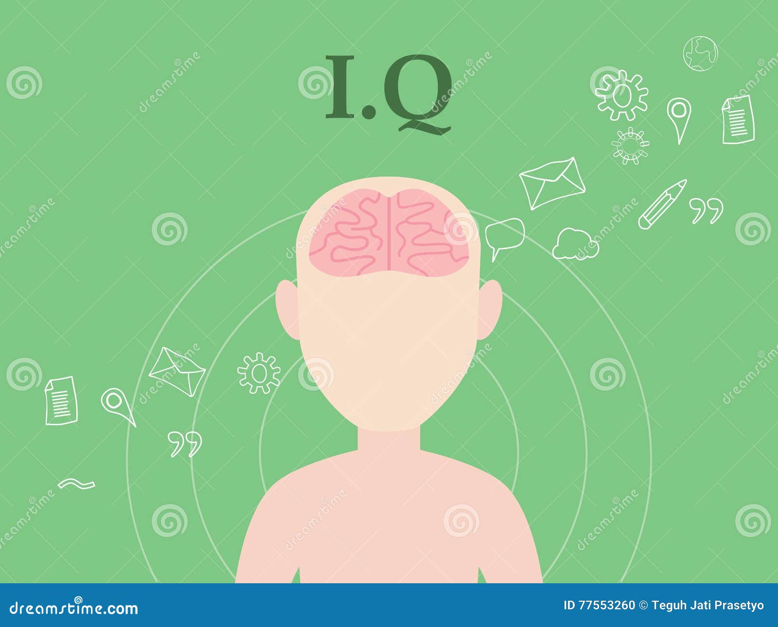 Iq Intellectual Question Illustration Concept with People with Icon ...