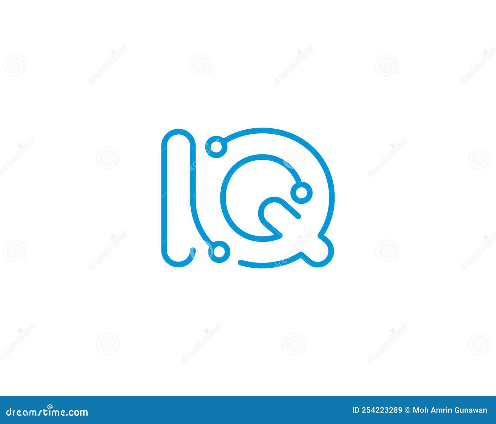 IQ Letters, Electronic Circuit, Technology Logo Design Vector 001 Stock ...