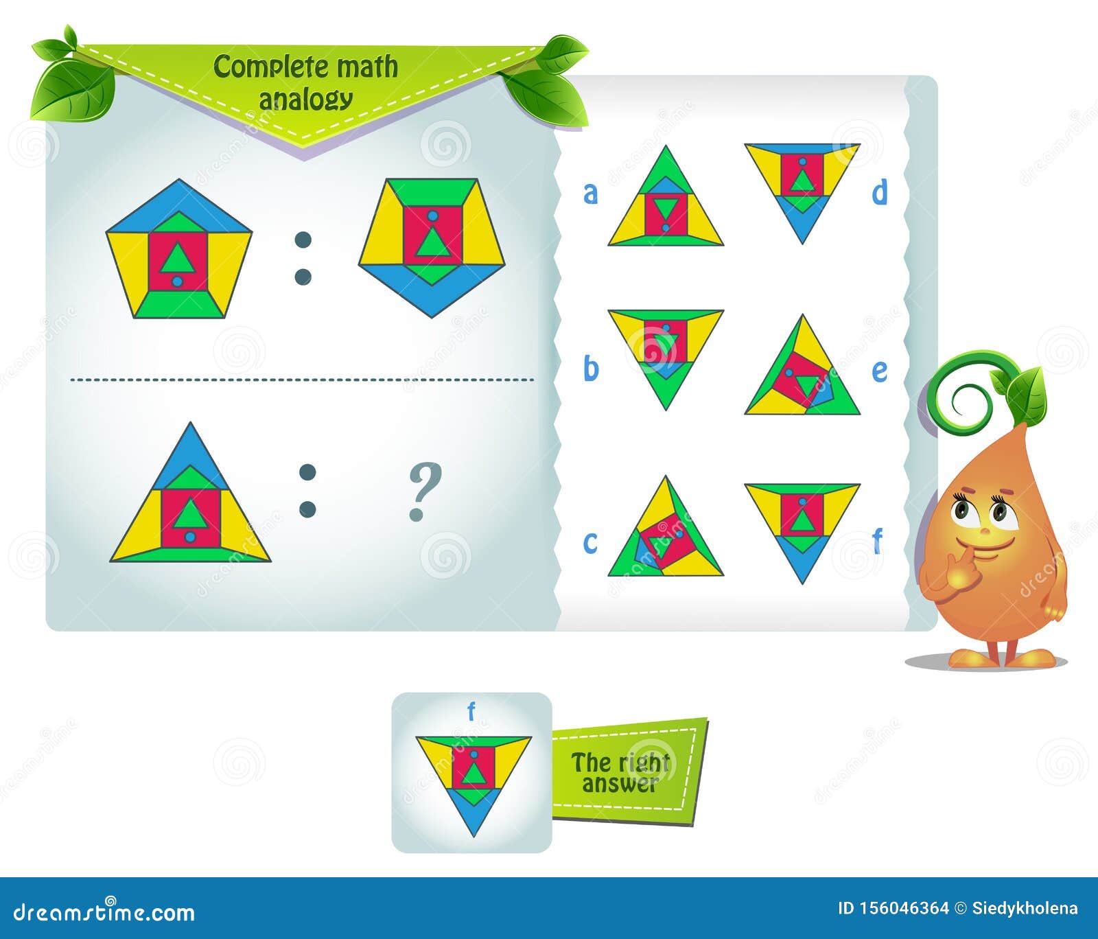 Iq math shape analogy stock illustration. Illustration of children ...