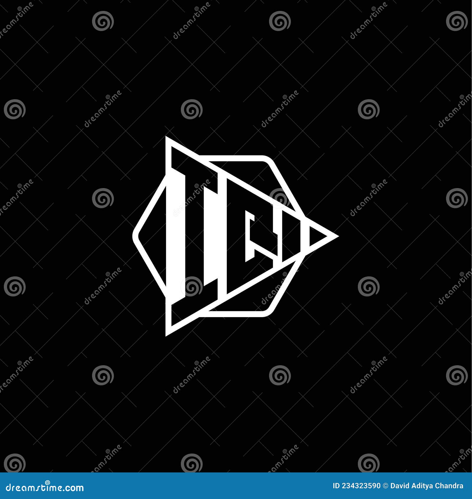 IQ Logo Monogram Triangle Play Button Stock Vector - Illustration of ...
