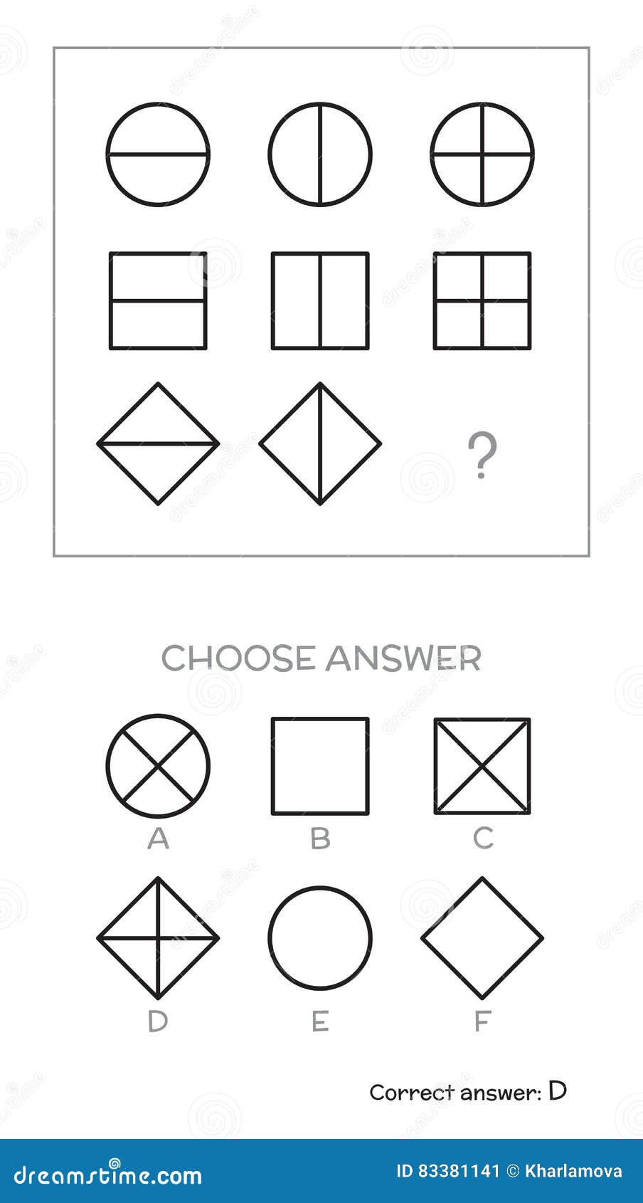 IQ Test. Choose Correct Answer Cartoon Vector | CartoonDealer.com #83381179 IQ Test. Choose Correct Answer Cartoon Vector | CartoonDealer.com #83381179