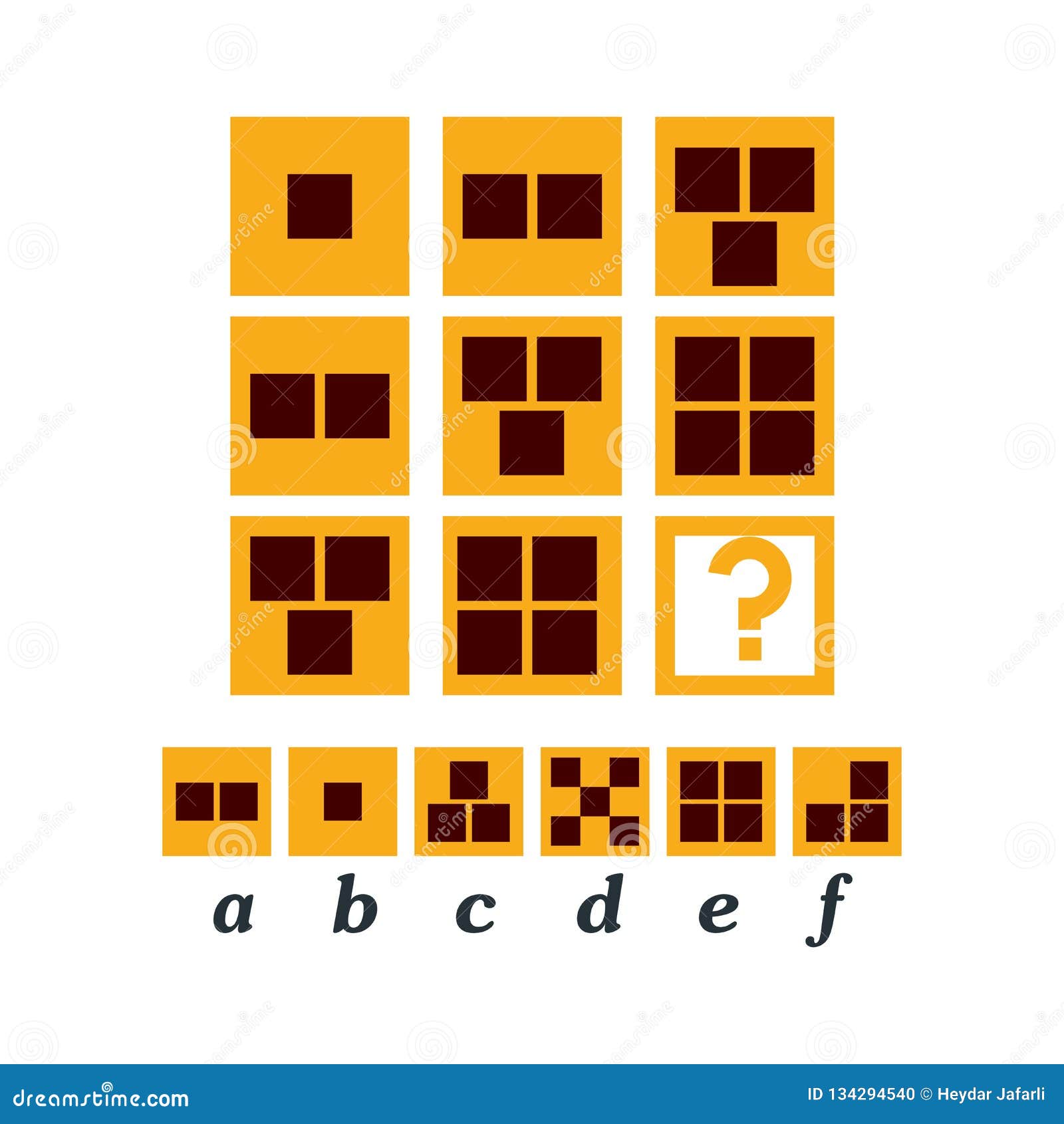 IQ Test. Choose Correct Answer. Logical Task, Educational Game for Kids ...