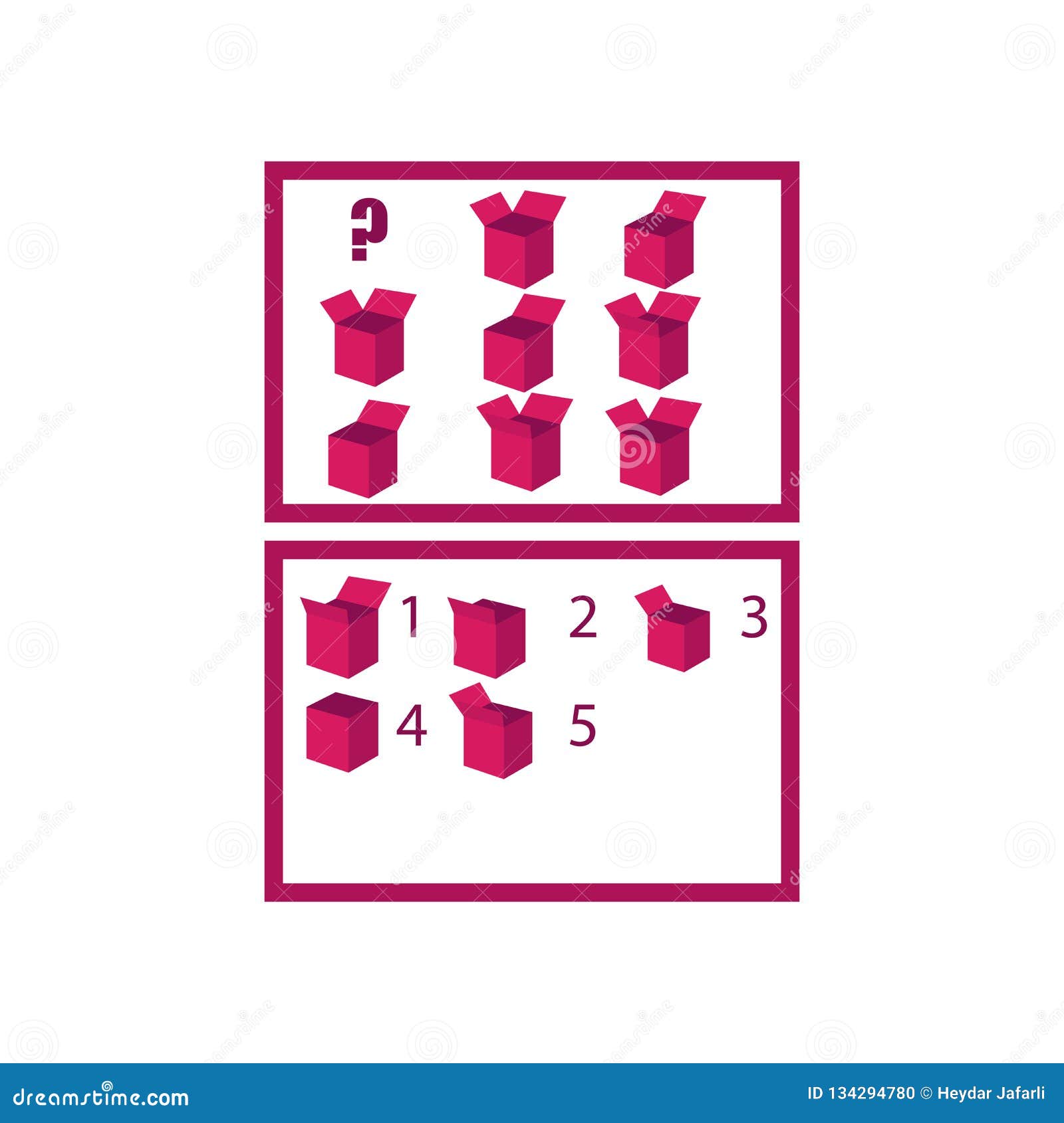 IQ Test. Choose Correct Answer. Logical Task, Educational Game for Kids ...