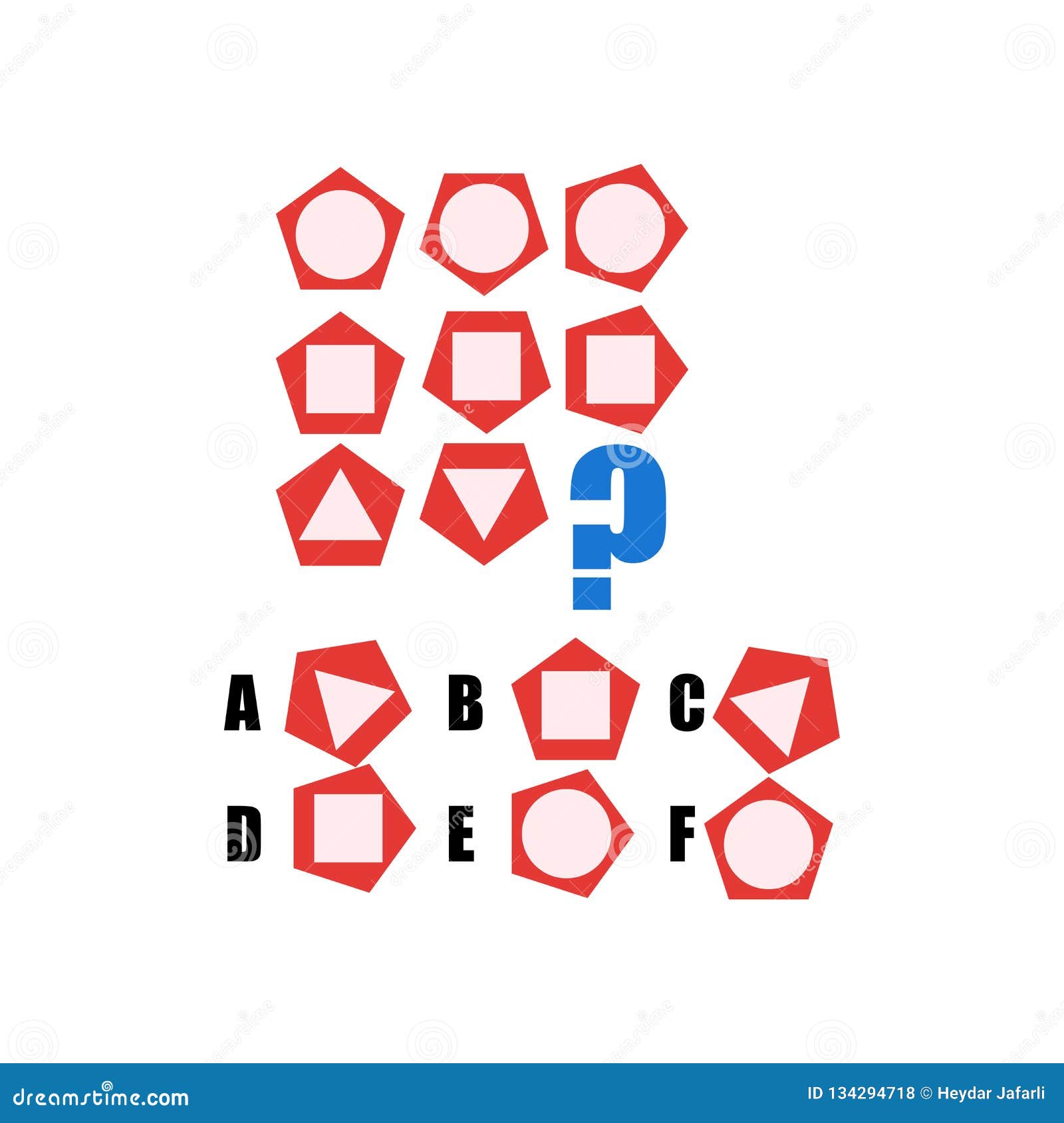 Logical Task. Find The Correct Silhouette Game Vector Illustration ...