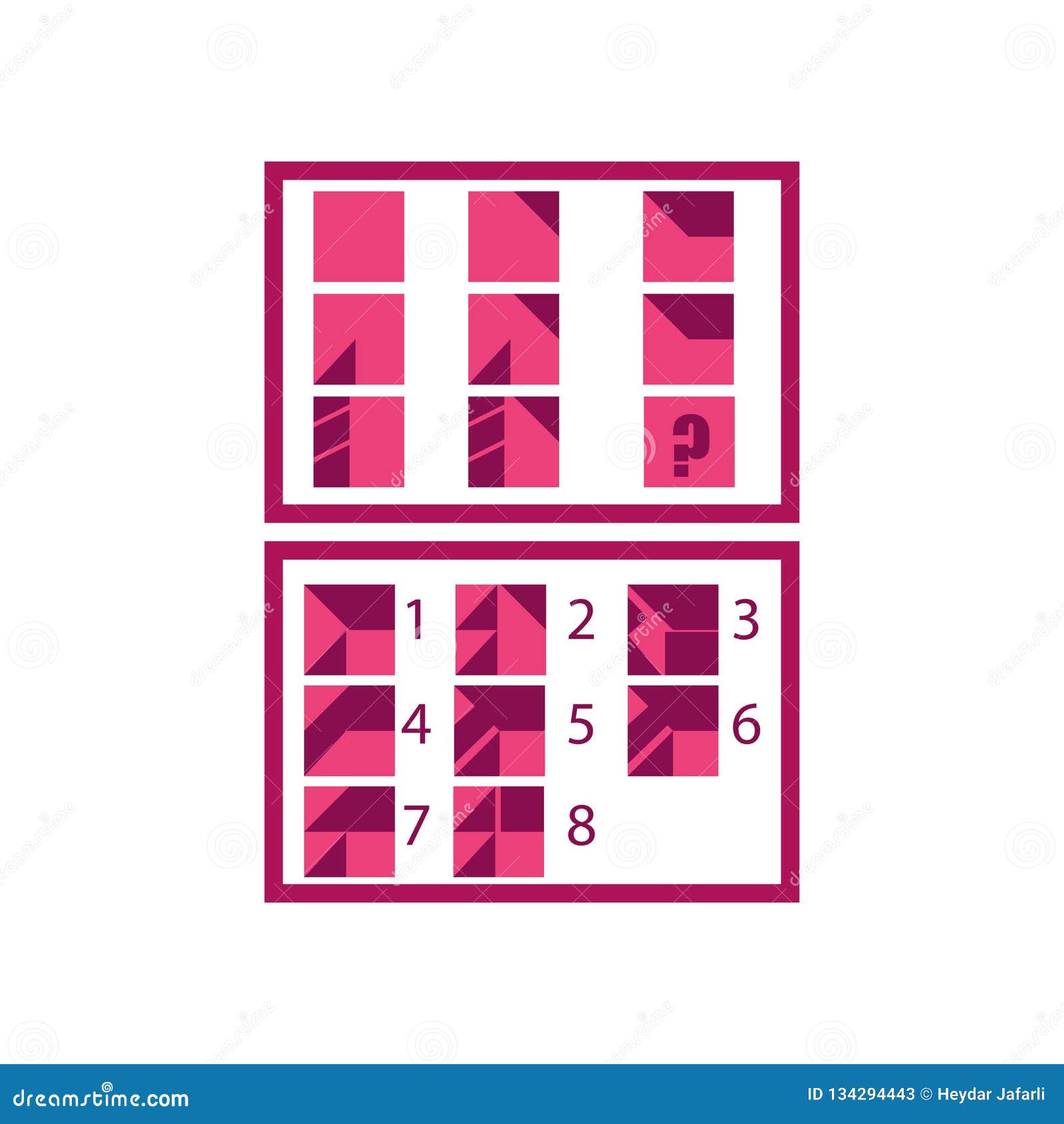 IQ Test. Choose Correct Answer. Logical Task, Educational Game for Kids ...