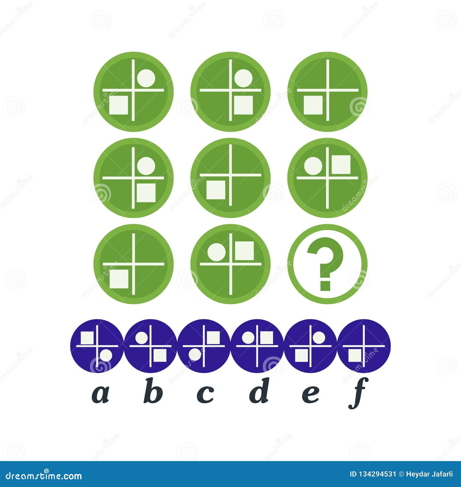 IQ Test. Choose Correct Answer. Logical Task, Educational Game for Kids ...