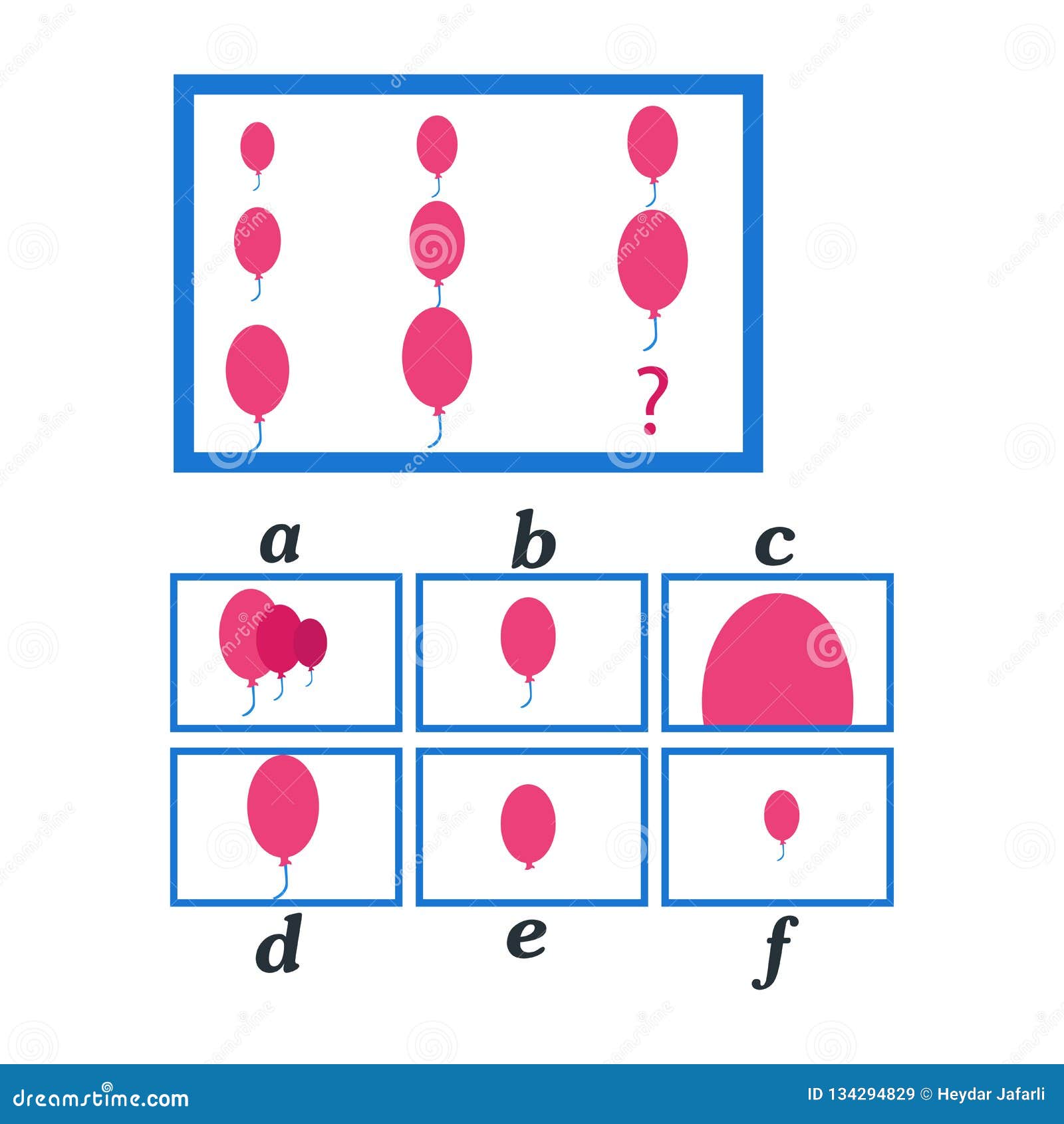 IQ Test. Choose Correct Answer. Logical Task, Educational Game for Kids ...
