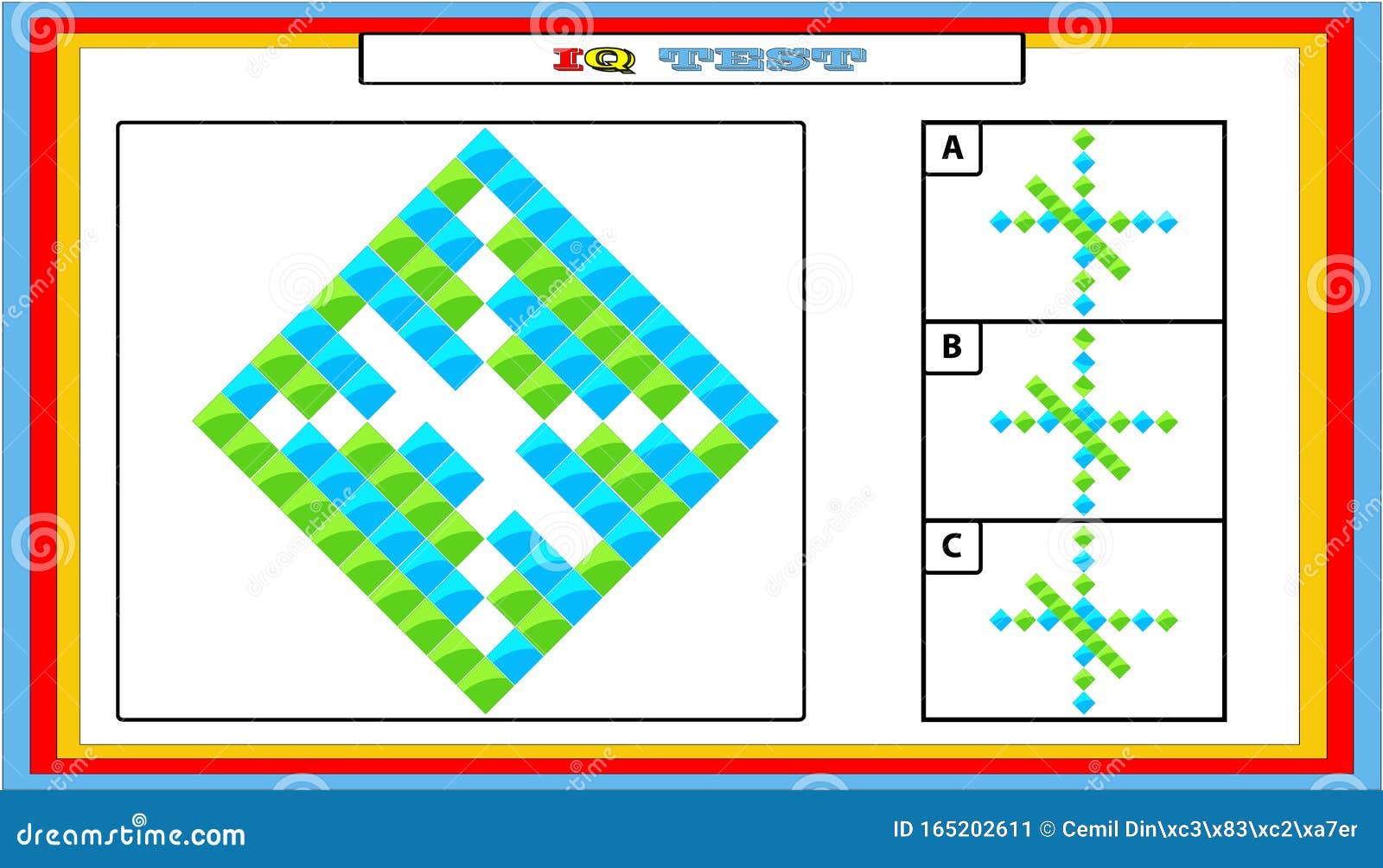 IQ Test. Choose Correct Answer. Set of Logical Tasks Composed of ... IQ Test. Choose Correct Answer. Set of Logical Tasks Composed of ...