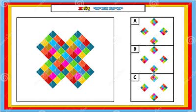 IQ Test. Choose Correct Answer. Set of Logical Tasks Composed of ...