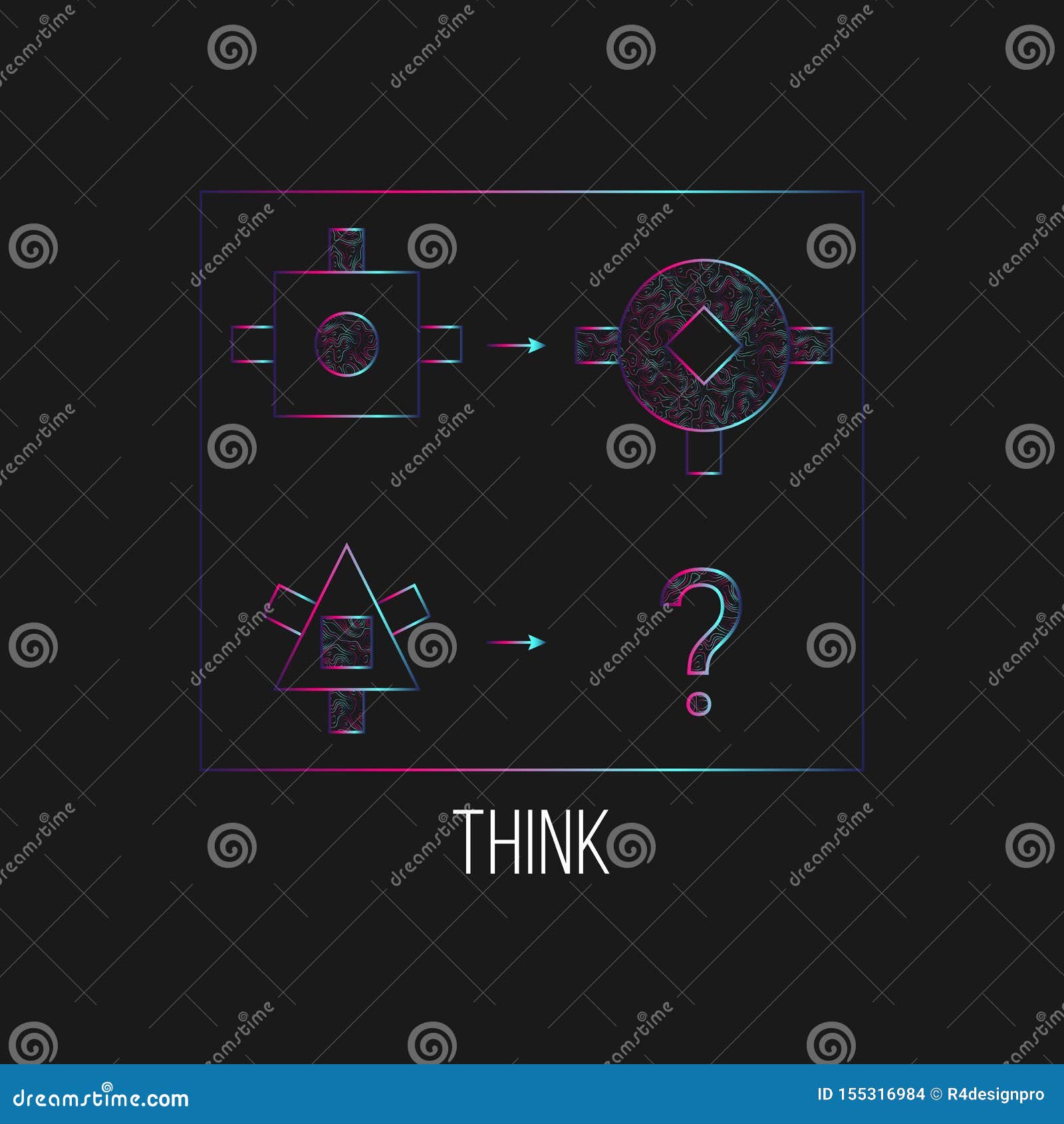 Think Abstract Illustration Stock Vector - Illustration of abstract ...