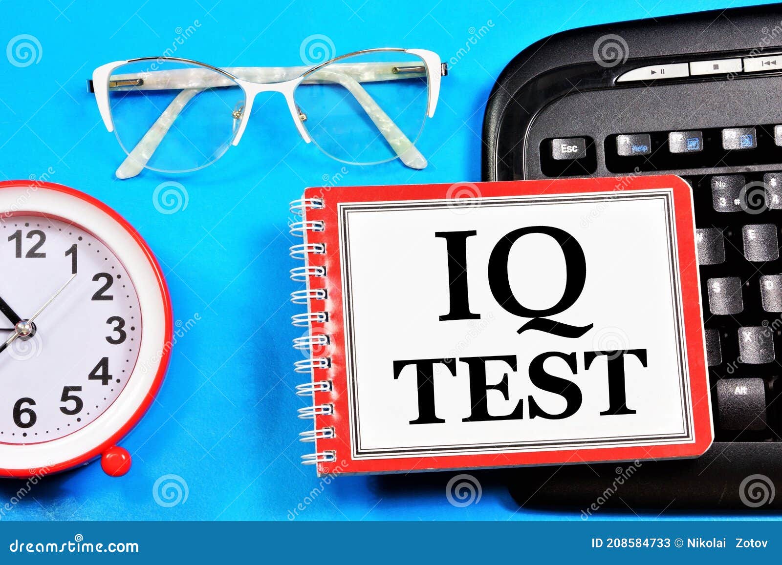 IQ Test . a Text Label in the Research Notebook Stock Image - Image of ...