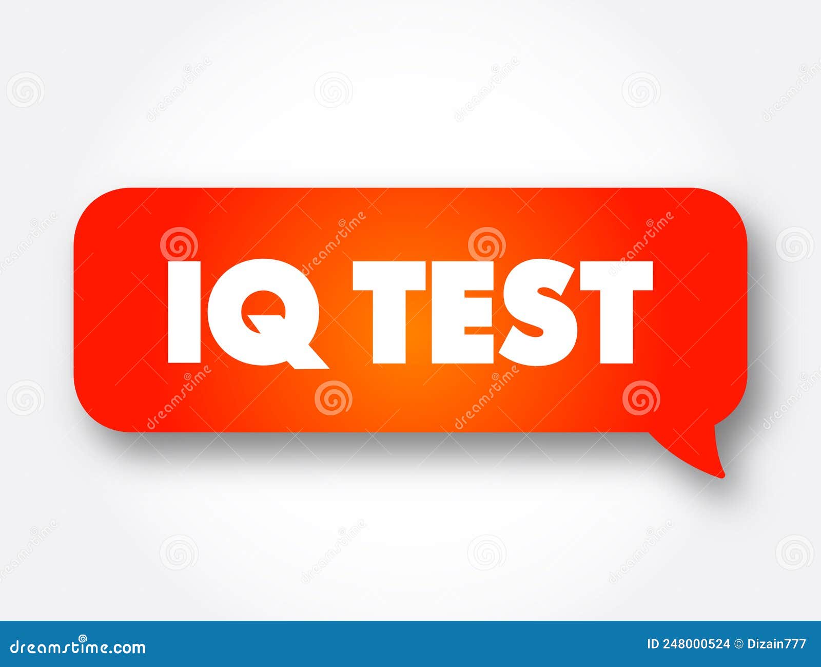 Iq Test Text Message Bubble, Concept Background Royalty-Free Stock ...