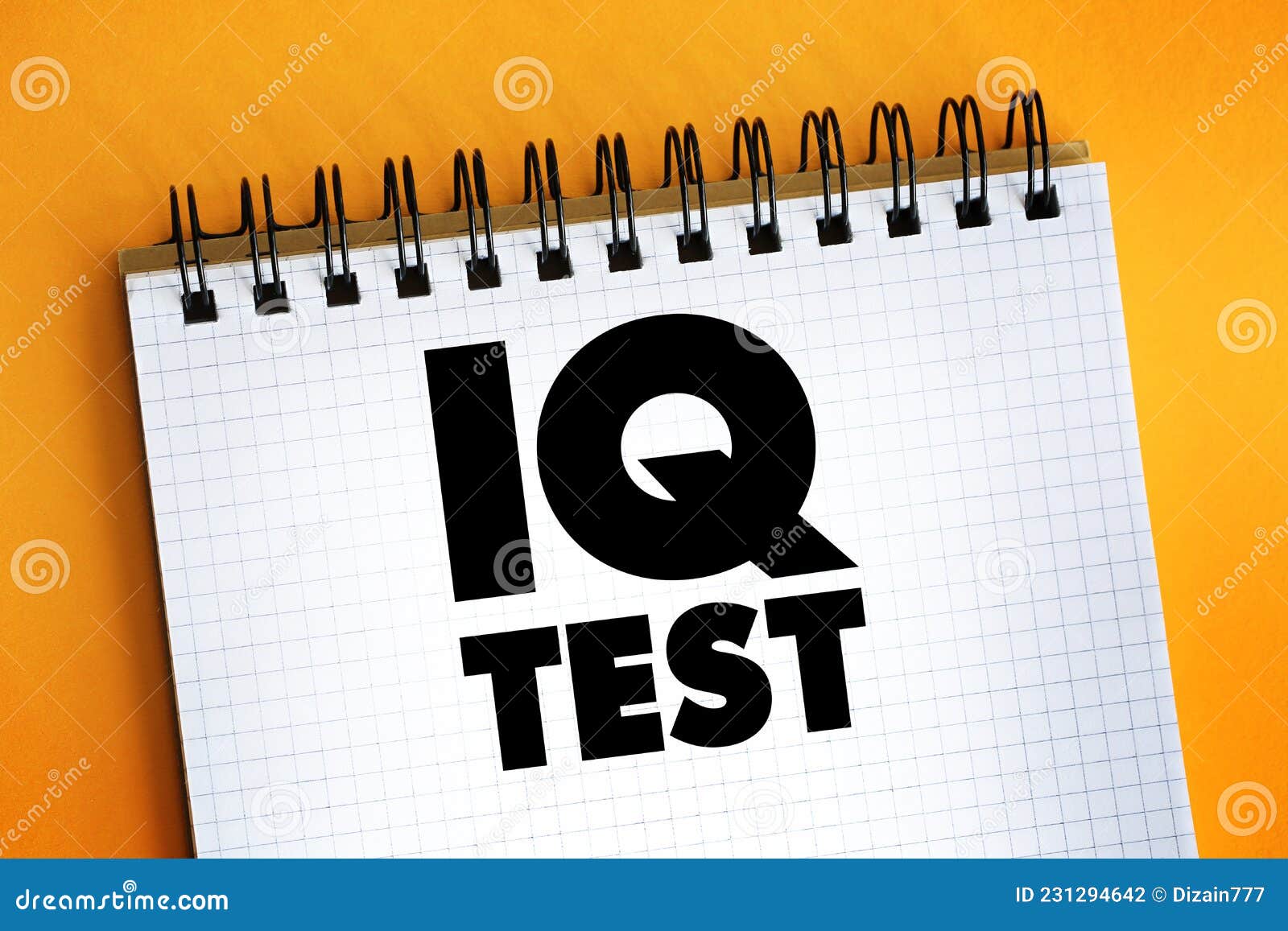 Iq Test Text on Notepad, Concept Background Stock Photo - Image of ...