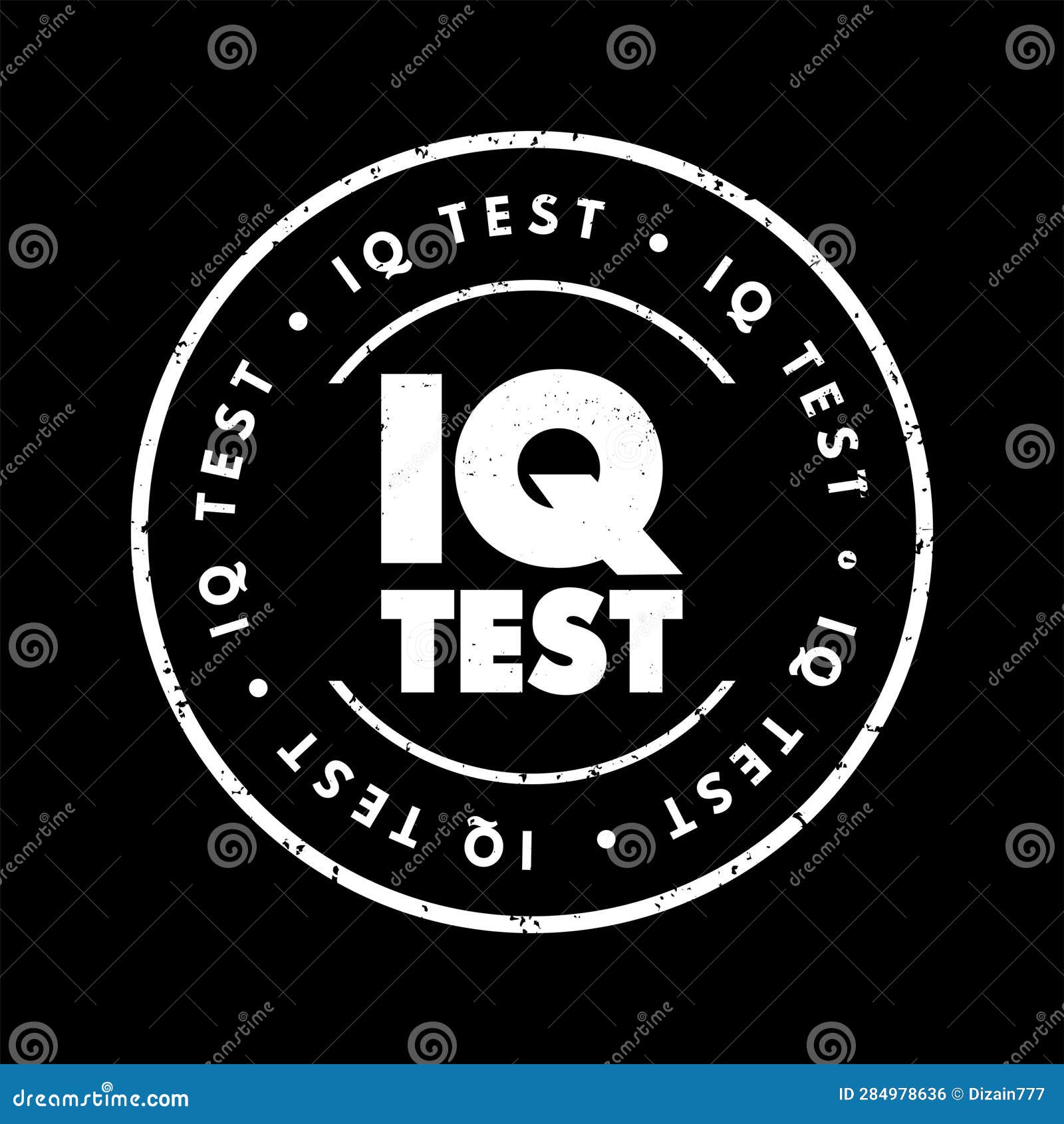 Iq Test Text Stamp, Concept Background Stock Photo - Image of concept ...
