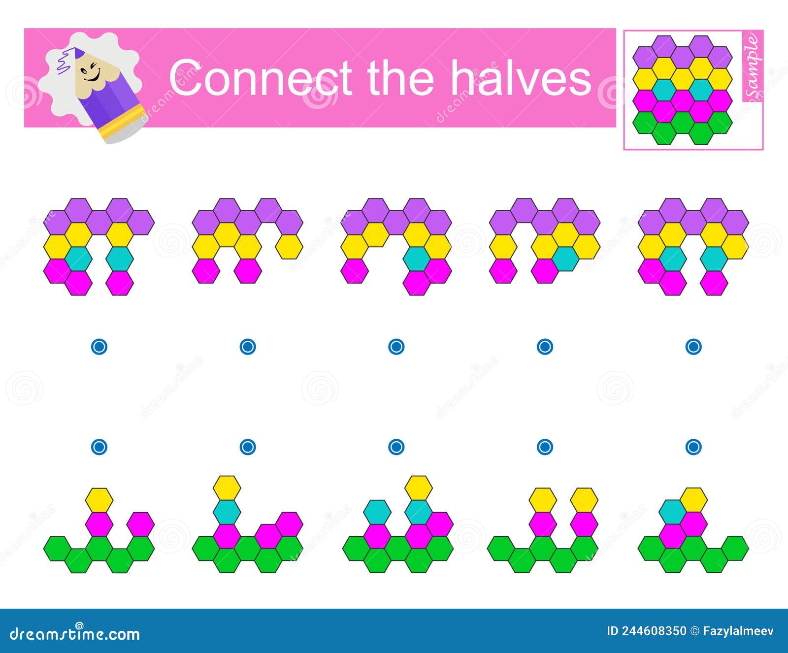 IQ Training Test. Logic Game. Printable Worksheet. Flat Style Stock ...