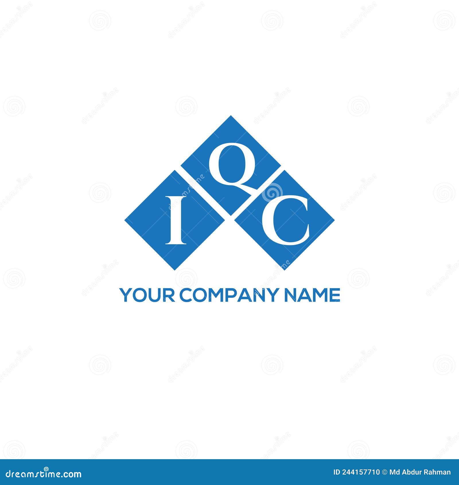 IQC Letter Logo Design on White Background. IQC Creative Initials ...
